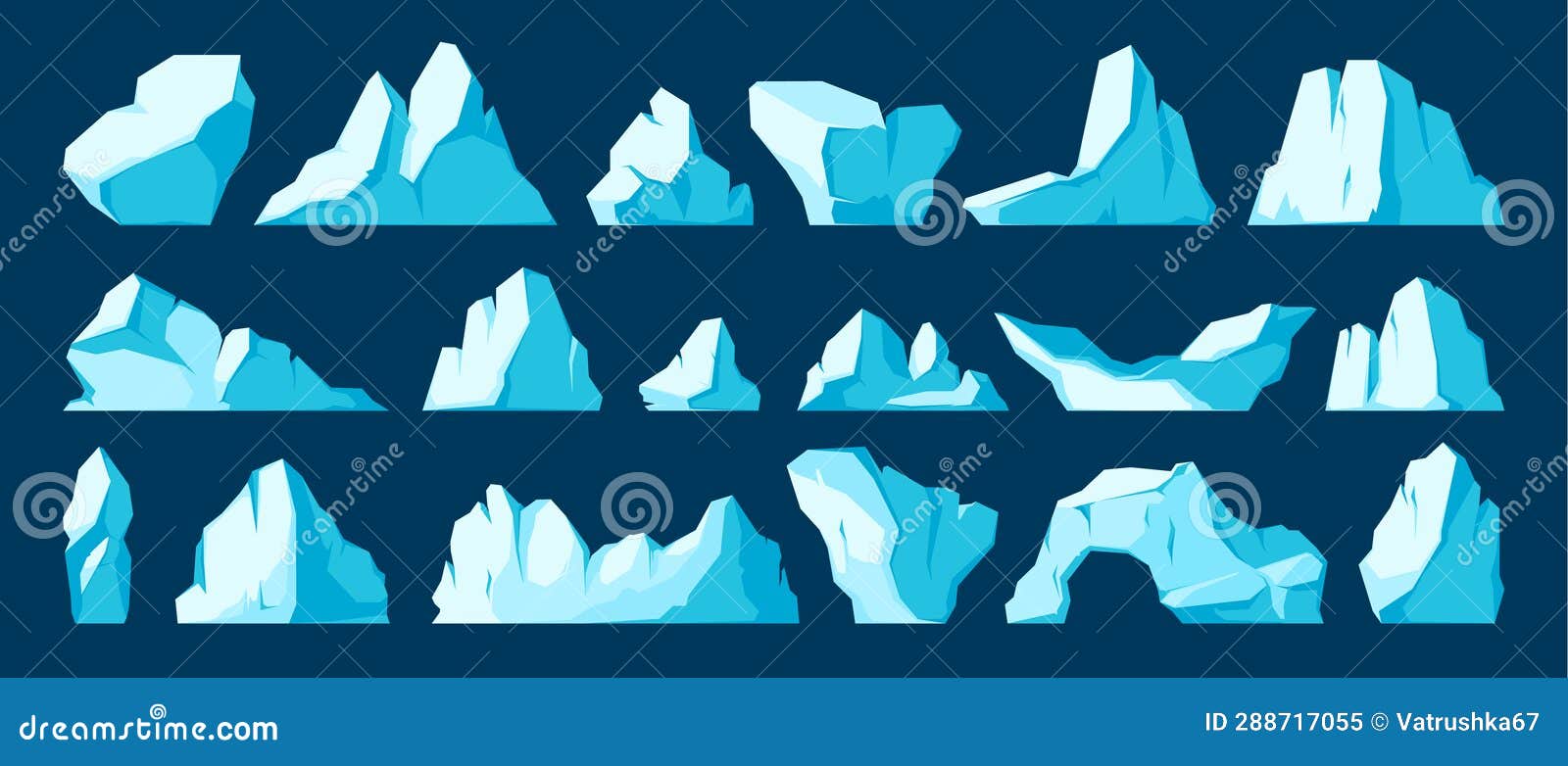 Cartoon Melting Ice Cream Cone Vector Illustration 38045780