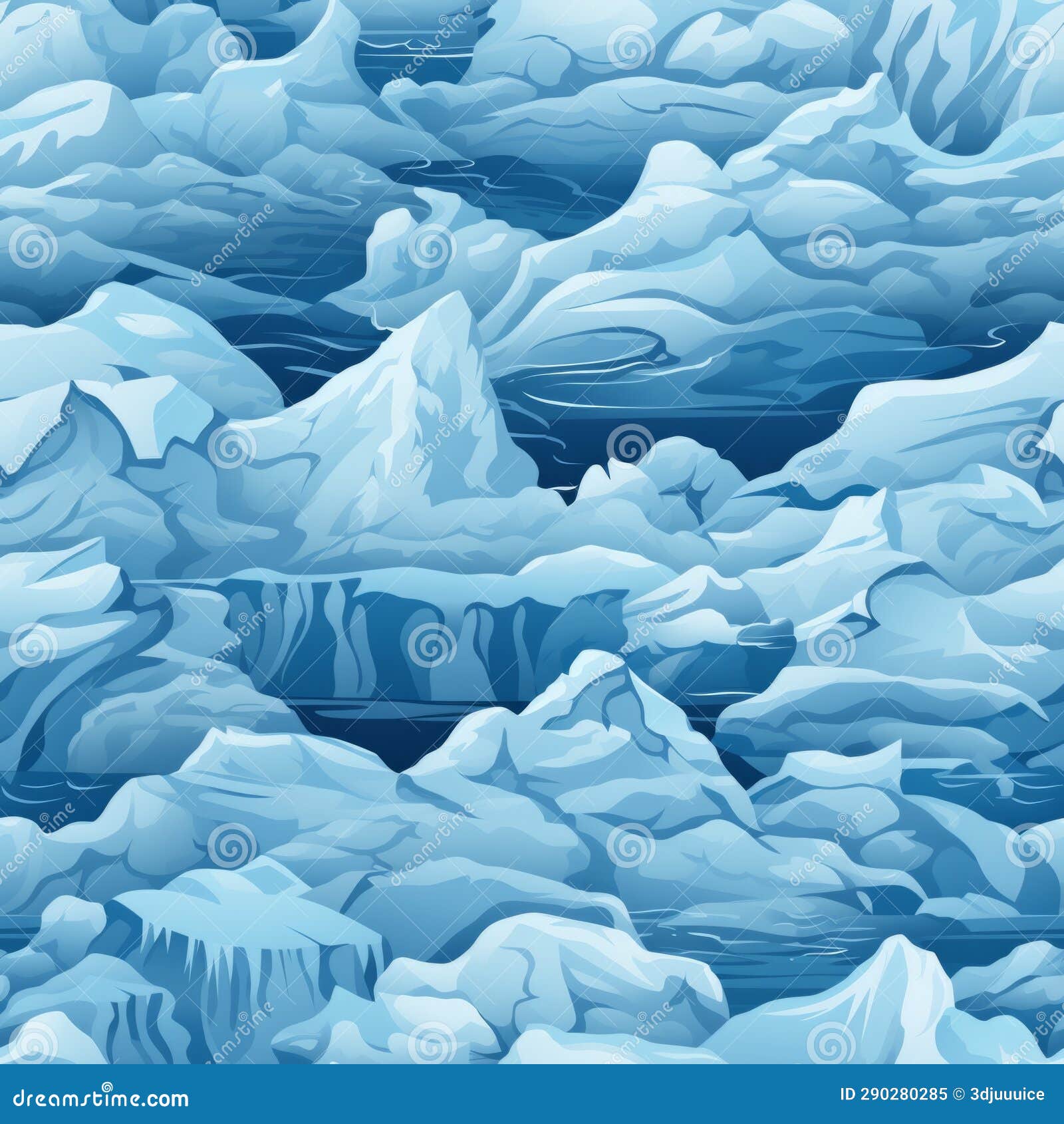 Iceberg Creative Abstract Photorealistic Texture. Stock Illustration ...