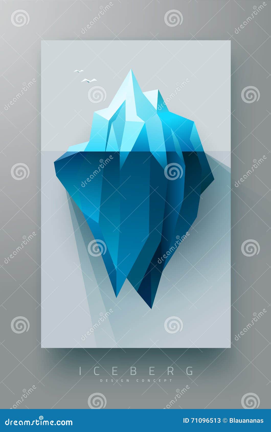 Iceberg design concept stock vector. Illustration of geometric - 71096513