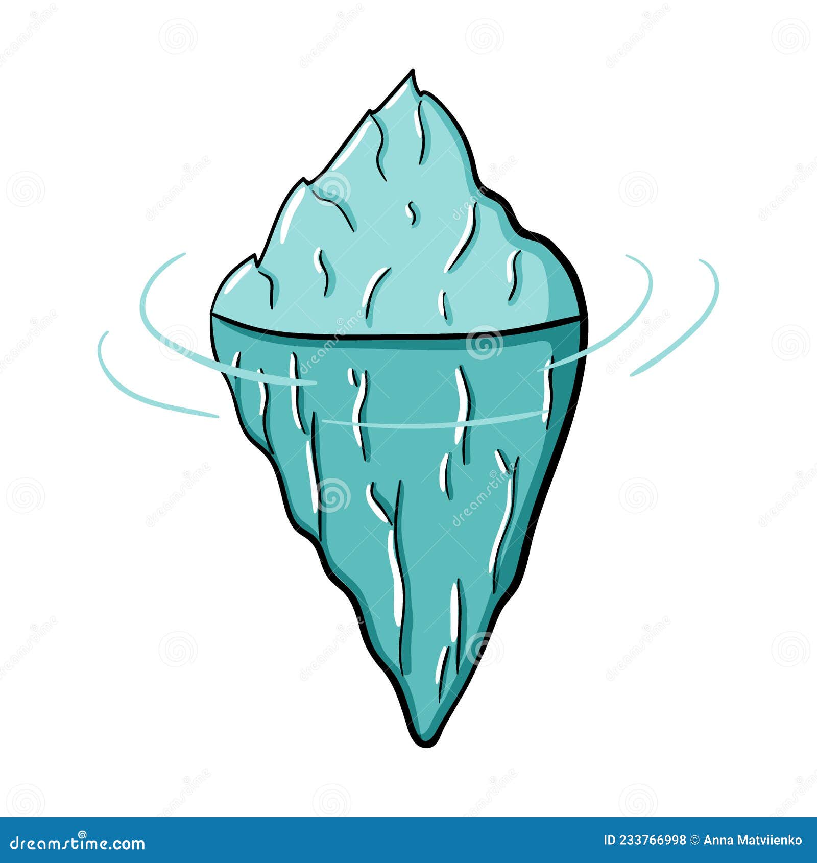 Iceberg Doodle Vector Cold Arctic Hand Drawn Winter Illustration Stock ...