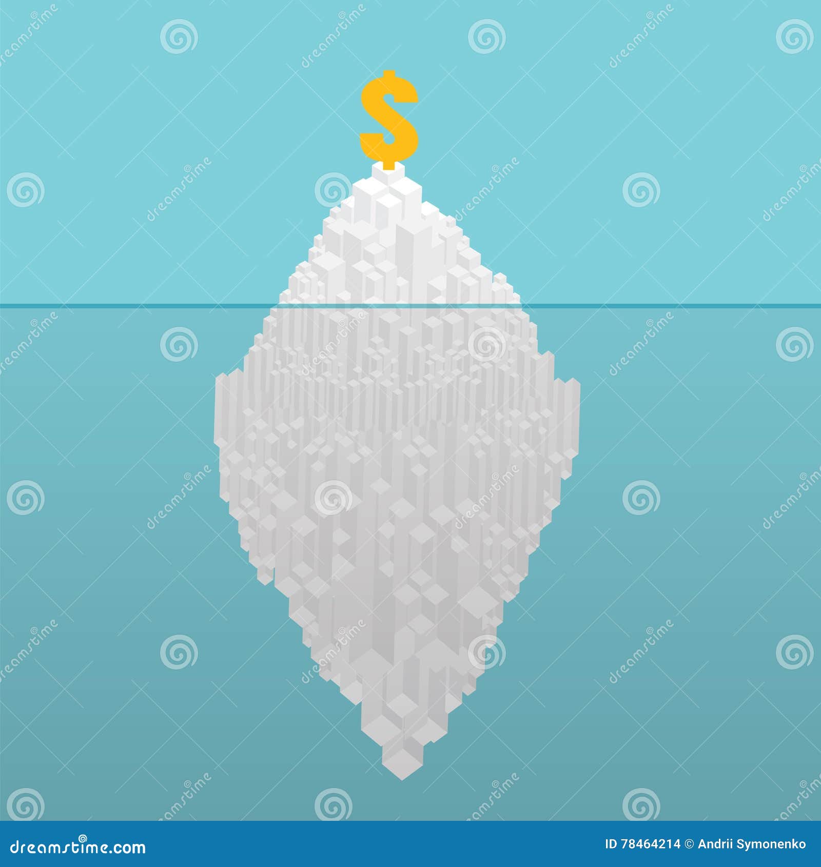 Iceberg Financial Concept. Hidden Potential Concept. Cartoon Vector ... Iceberg Financial Concept. Hidden Potential Concept. Cartoon Vector ...