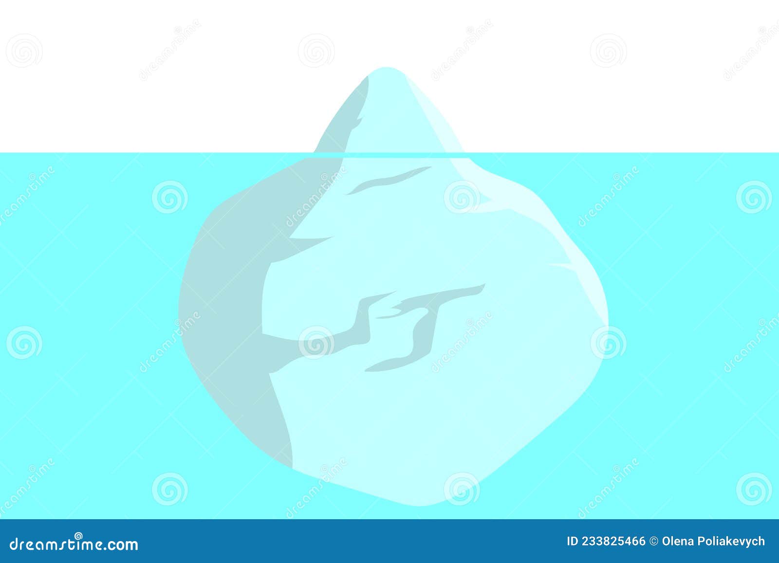 Iceberg In The Deep Ocean Poster. Winter Background With Sun Beam ...