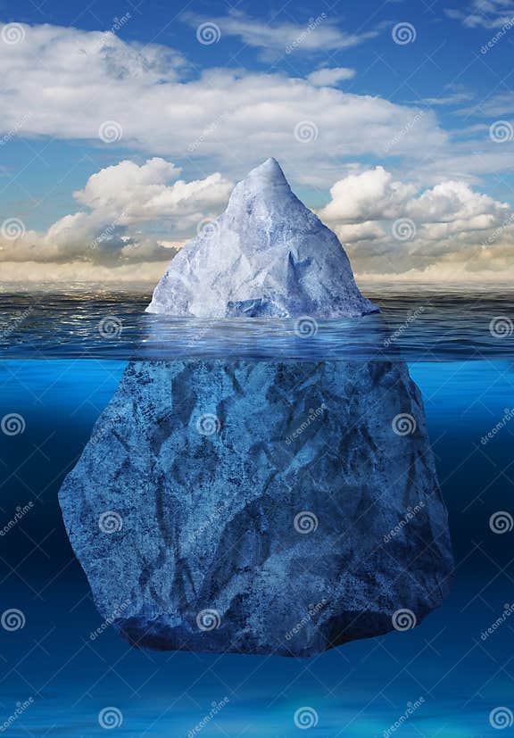Iceberg floating in ocean stock photo. Image of snow - 25780282