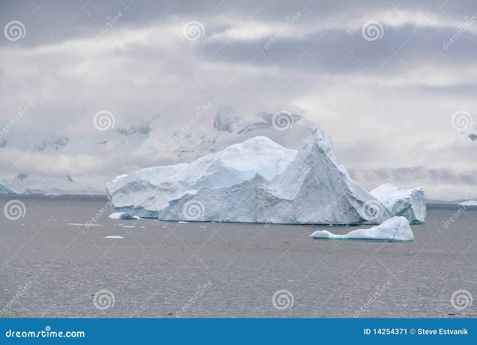 Iceberg floating offshore, stock image. Image of gray - 14254371