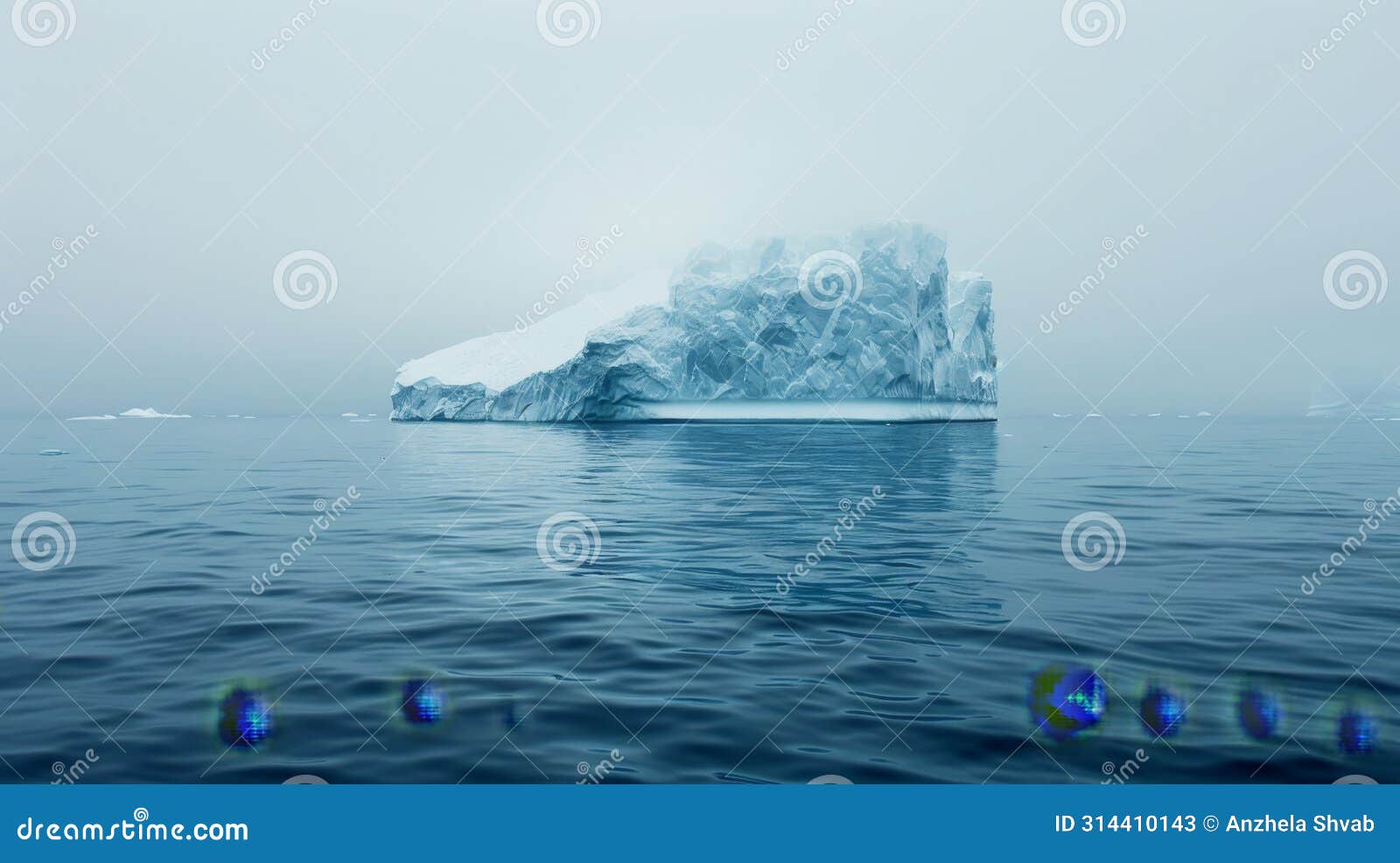 Iceberg Floating in the Serene Ocean, Climate Change and Environmental ...