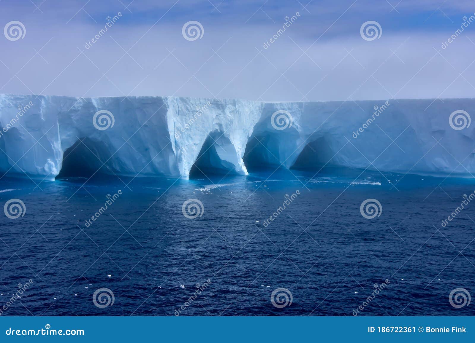 Iceberg in the Fog in Antarctica Stock Image - Image of ocean, cold ...