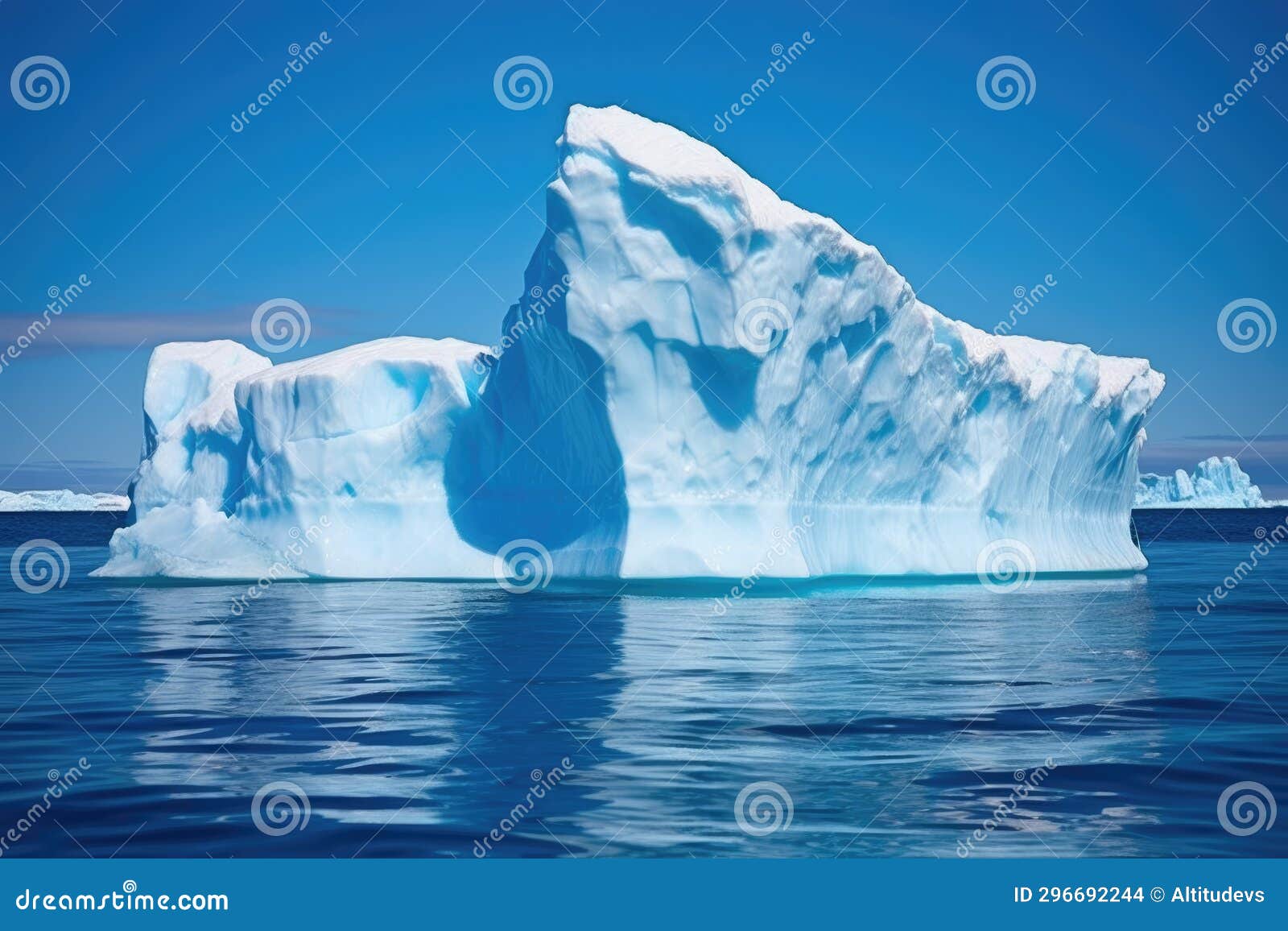 Iceberg Fragment with Sharp, Angular Shapes Stock Photo - Image of ...