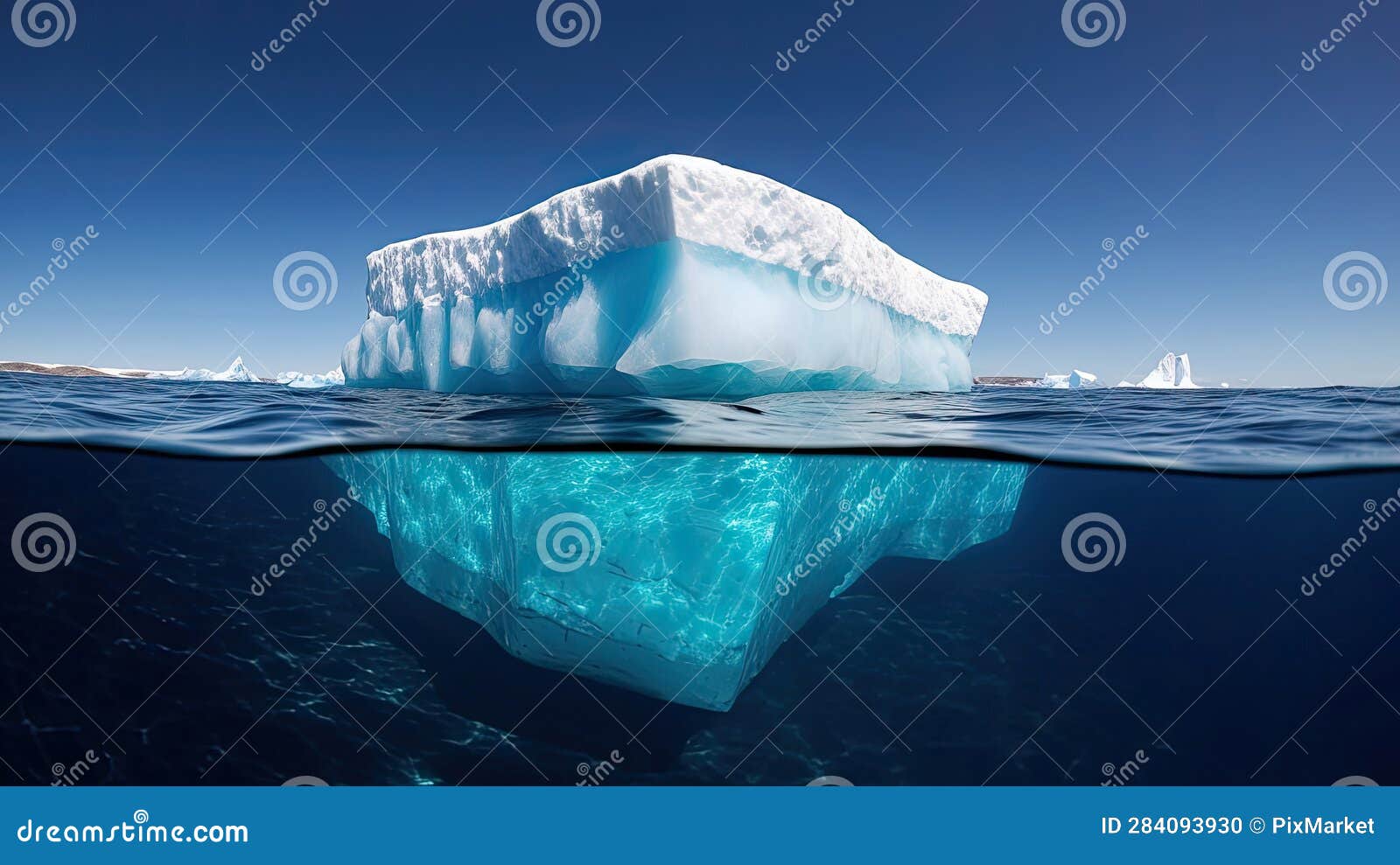 Iceberg, Generative AI stock illustration. Illustration of blue - 284093930