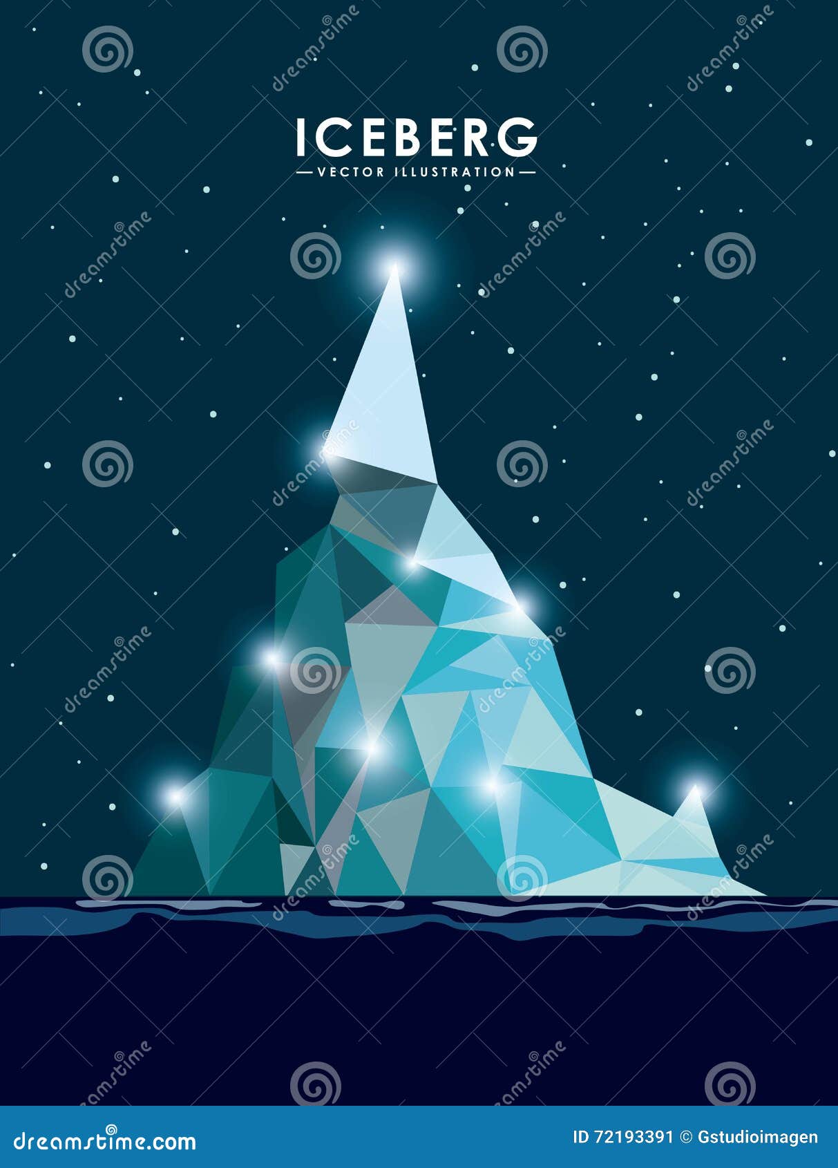 Iceberg glacier design stock illustration. Illustration of concept ...