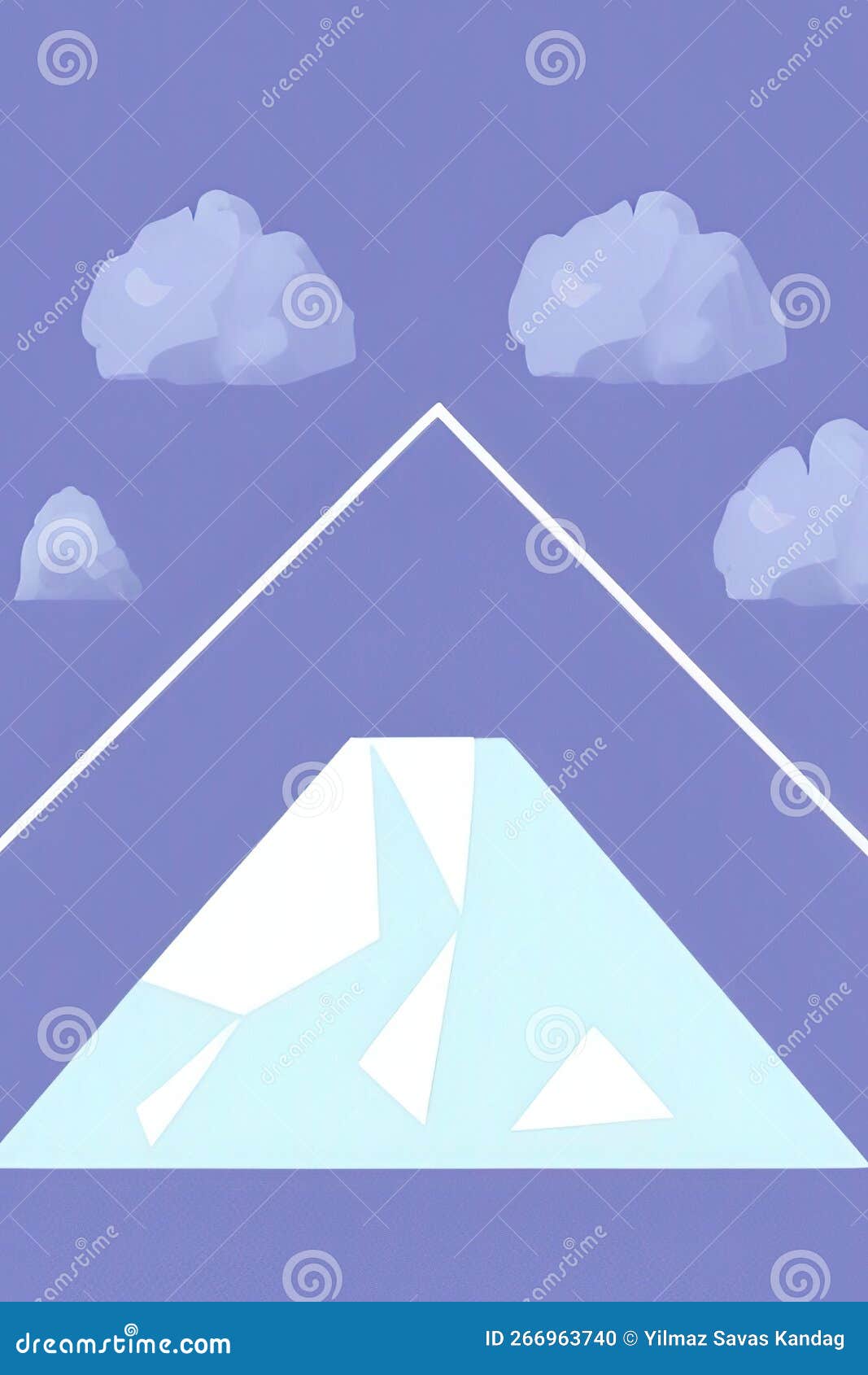 Iceberg and Ice Pyramid for Background Stock Illustration ...