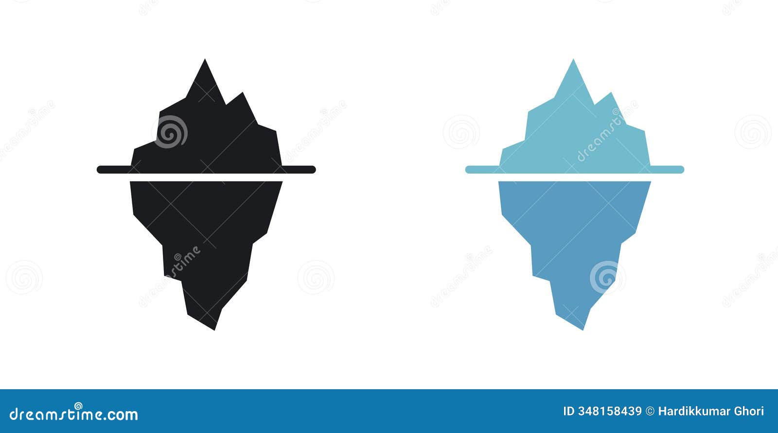 Iceberg icon vector stock vector. Illustration of polar - 348158439