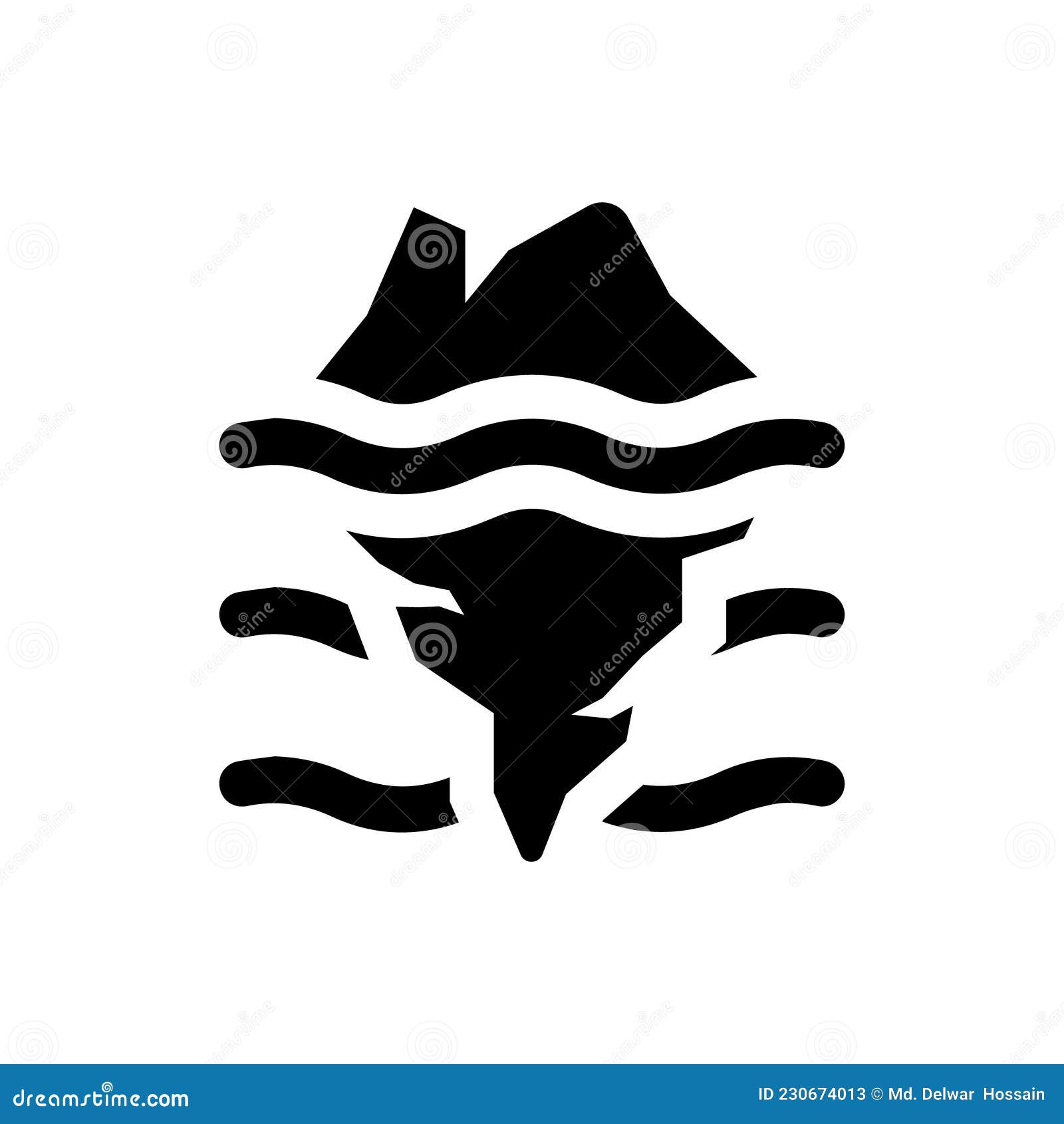 Iceberg Icon Vector Isolated On White Background, Iceberg Sign , Snowy ...