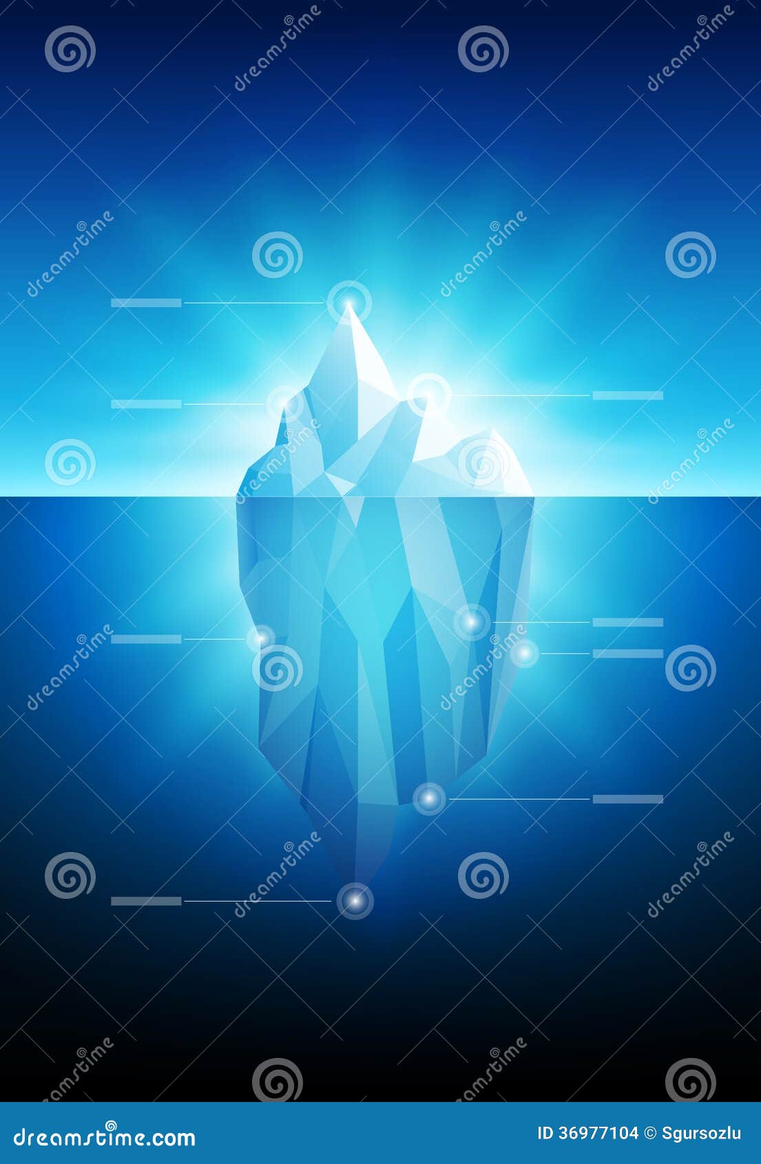 Iceberg Infographic Template, Workflow Diagram Eps10 Vector ...