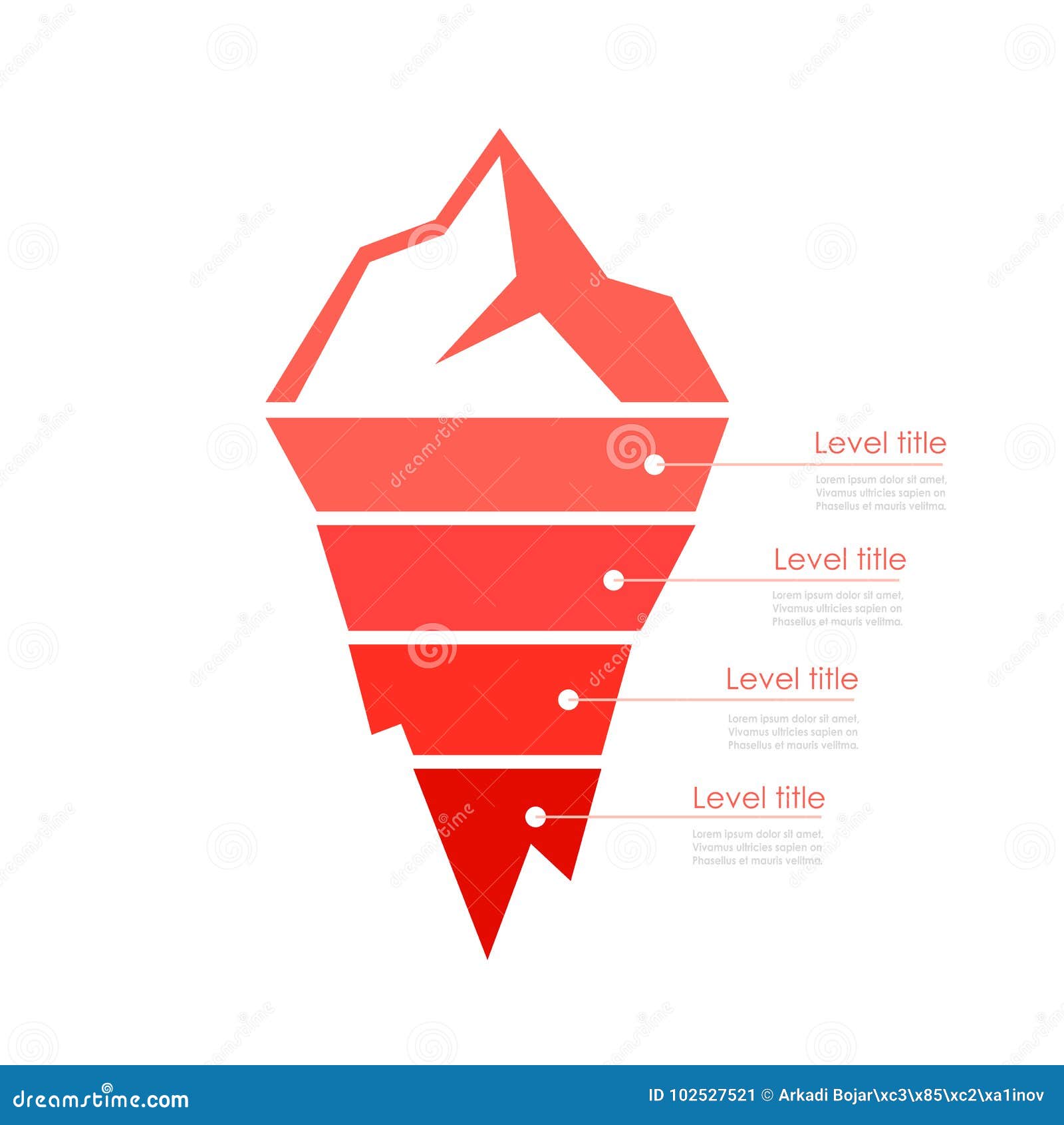 Iceberg layered diagram stock vector. Illustration of information ...