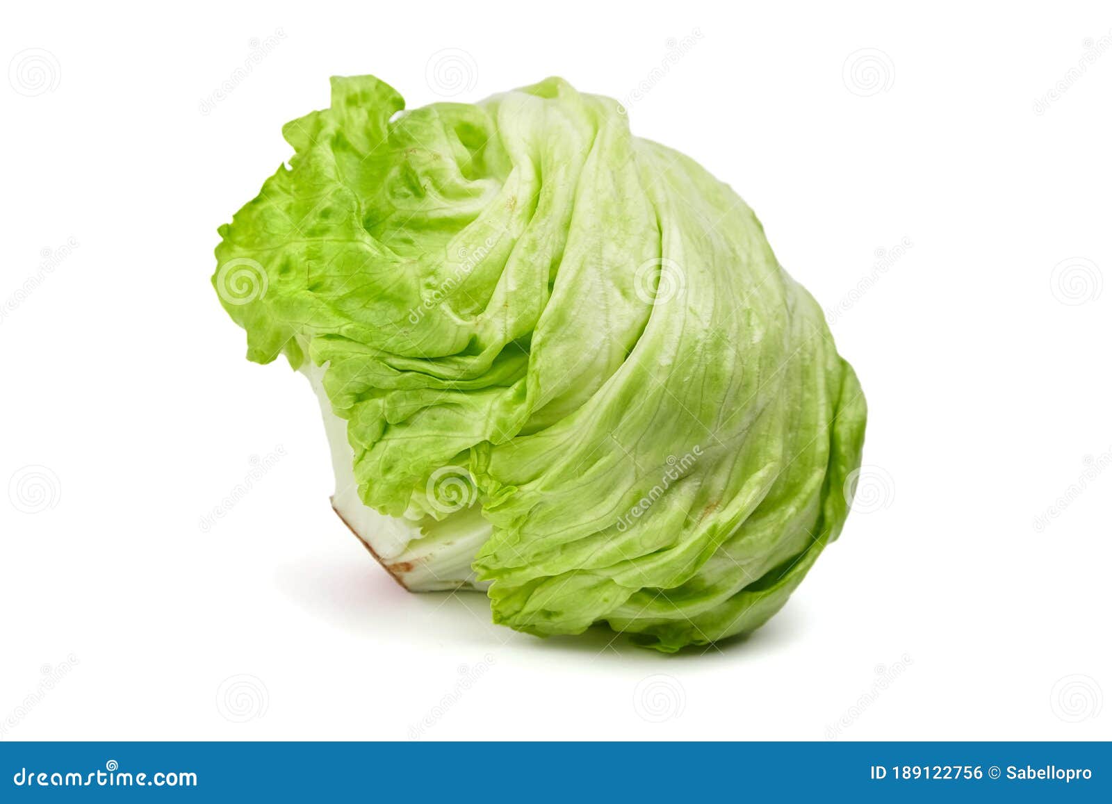 Iceberg Lettuce, Leafy Green Vegetable Isolated on White Background ...