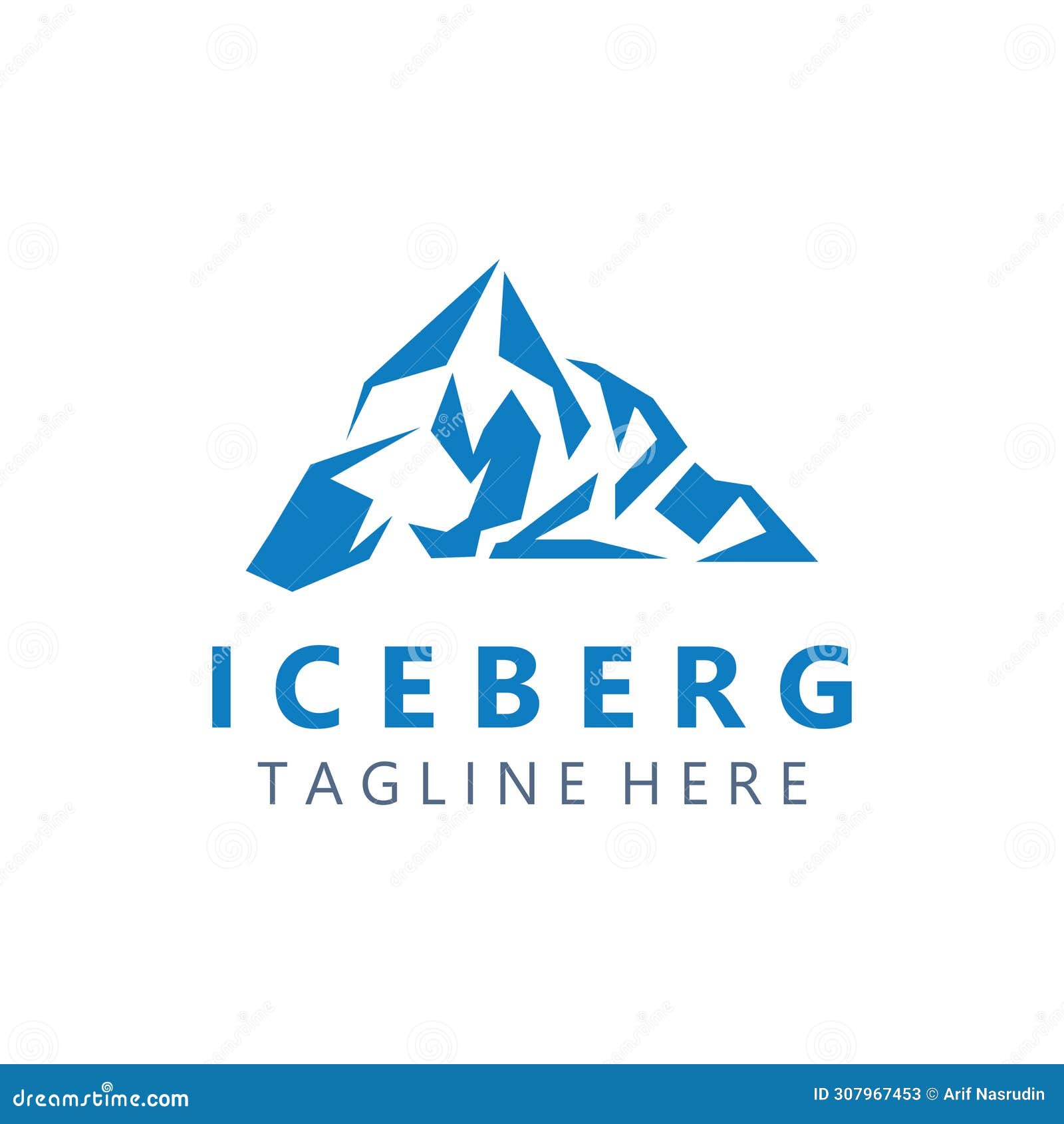 Iceberg Logo Design,simple Ice Mountain Landscape Template Vector Stock ...