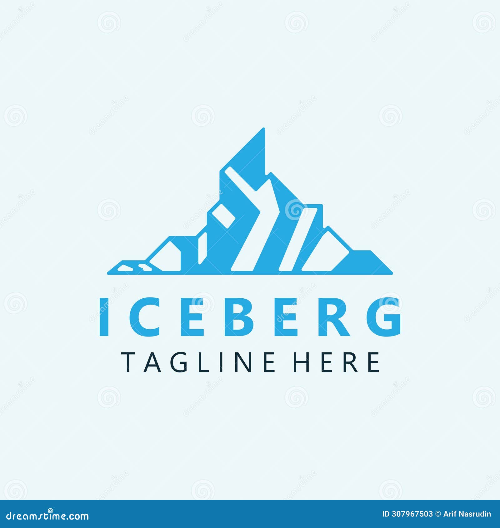 Iceberg Logo Design,simple Ice Mountain Landscape Template Vector Stock ...