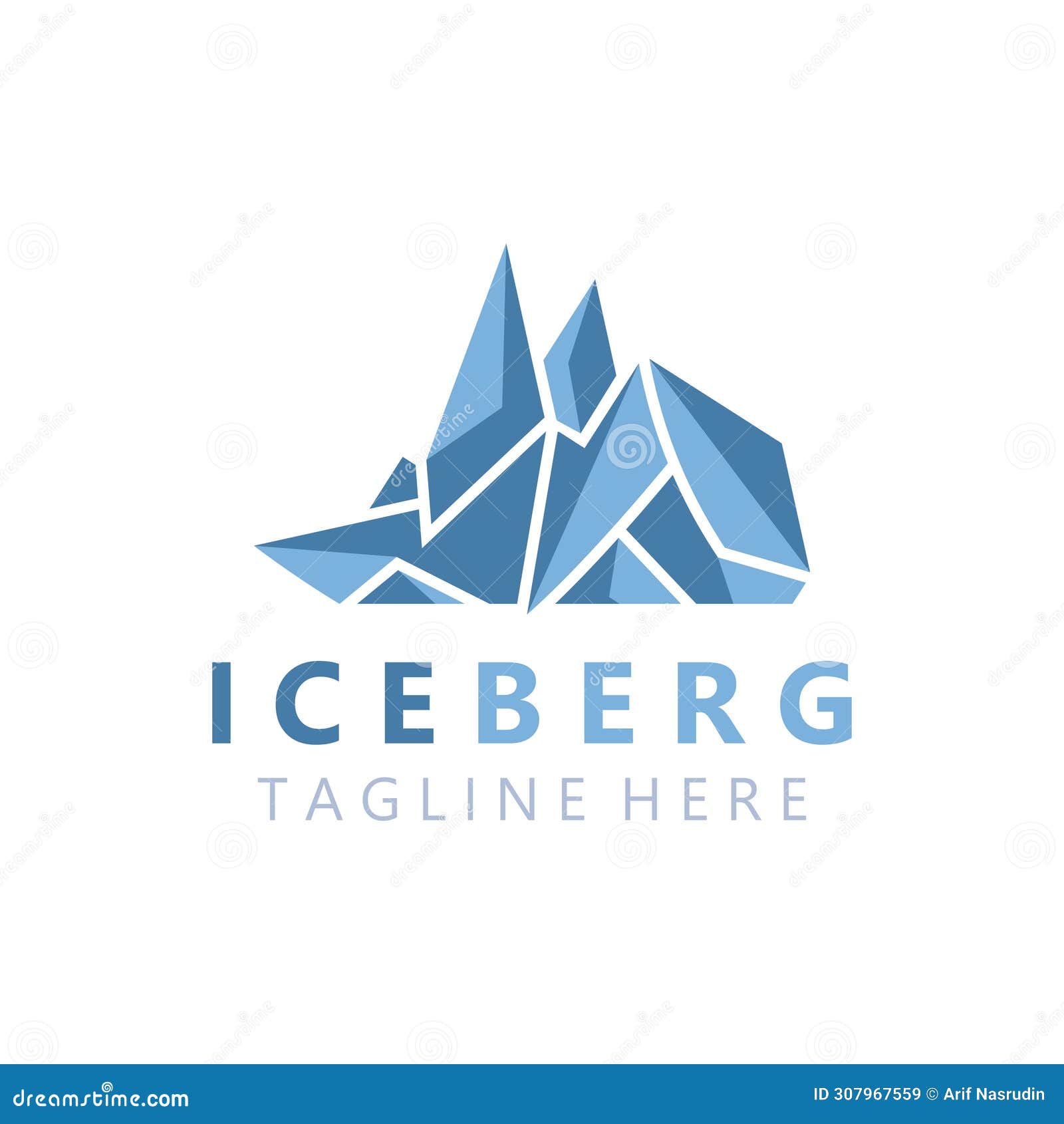 Iceberg Logo Design,simple Ice Mountain Landscape Template Vector Stock ...
