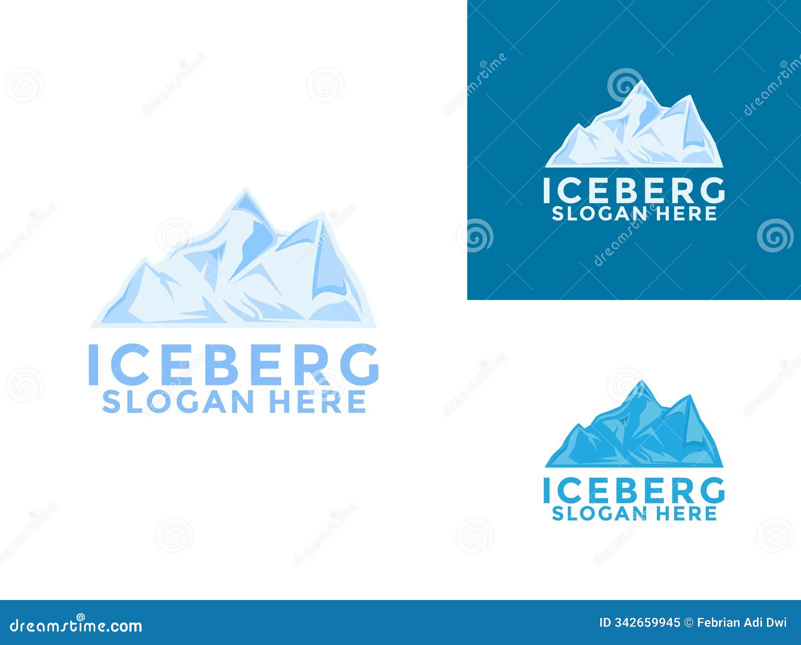 Iceberg Logo Design Vector, Mountain Lake Logo, Awesome Iceberg Logo ...