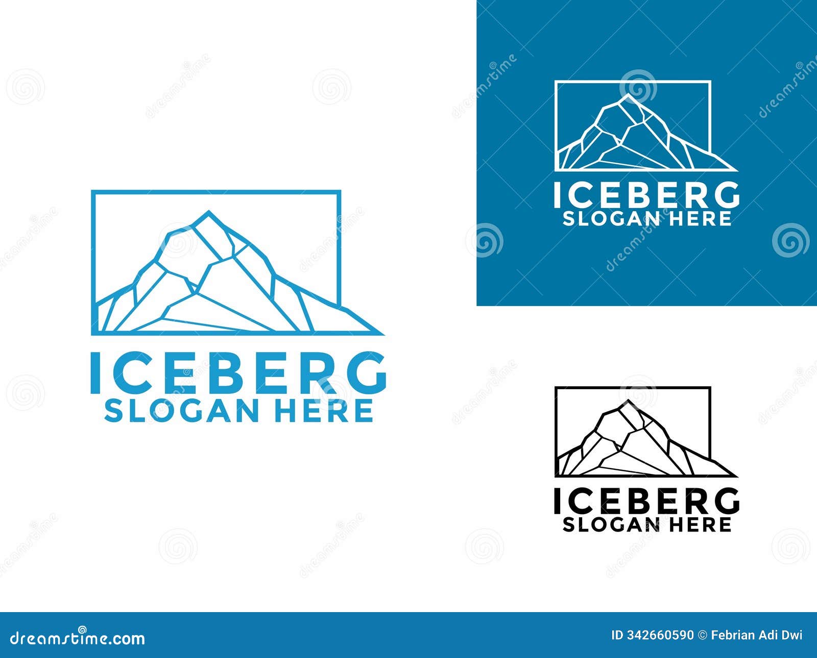 Iceberg Logo Design Vector, Mountain Lake Logo, Awesome Iceberg Logo ...