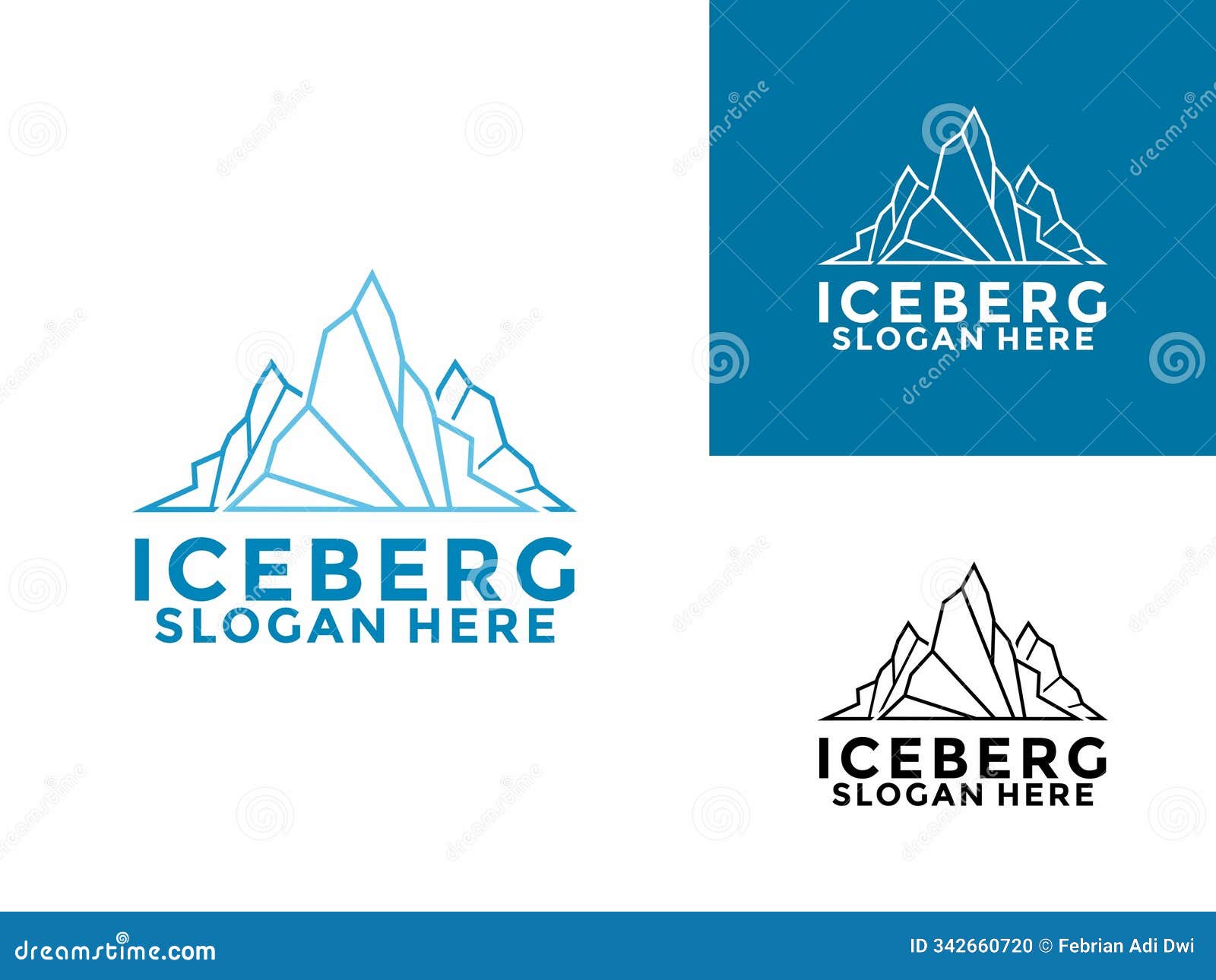 Iceberg Logo Design Vector, Mountain Lake Logo, Awesome Iceberg Logo ...