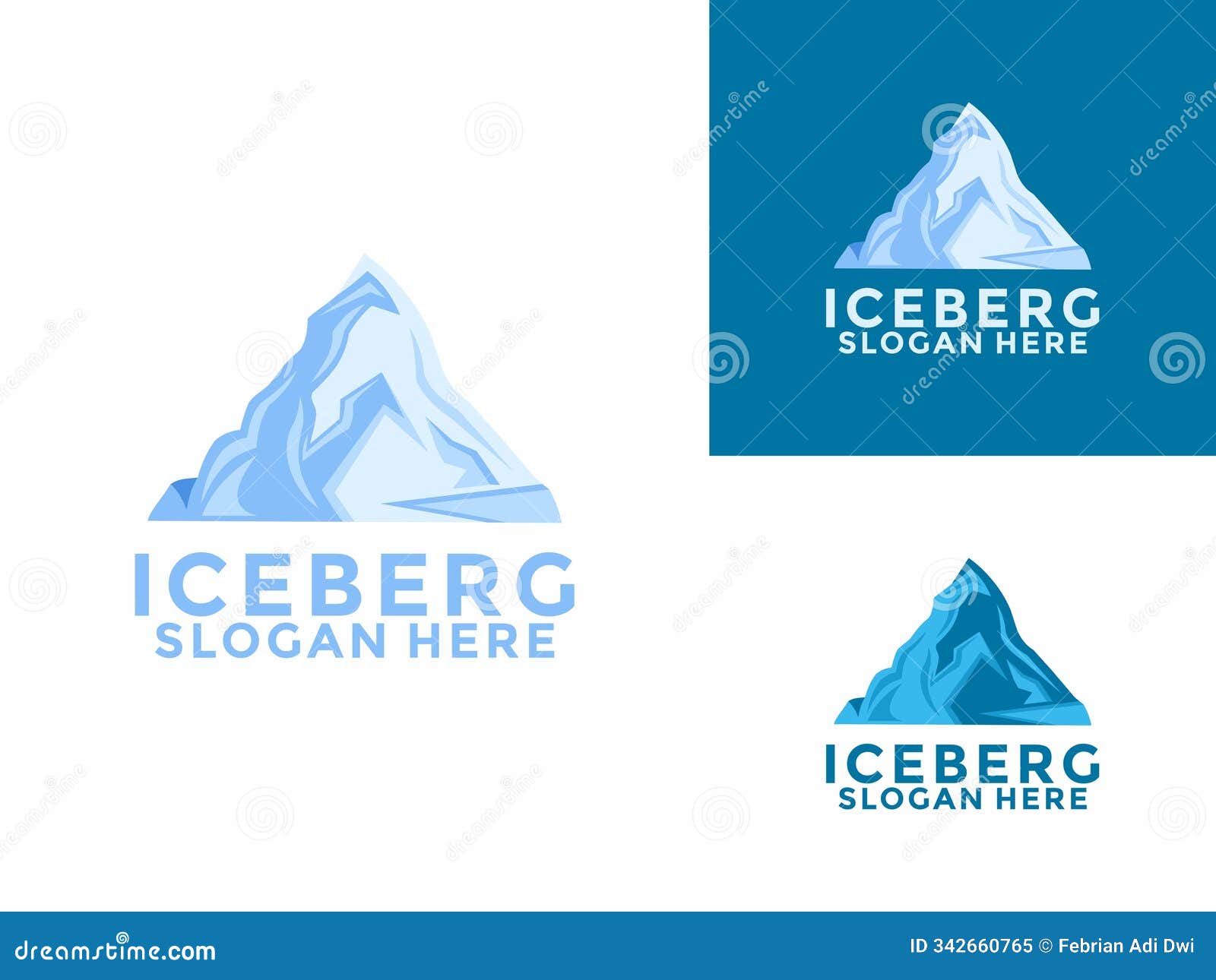 Iceberg Logo Design Vector, Mountain Lake Logo, Awesome Iceberg Logo ...