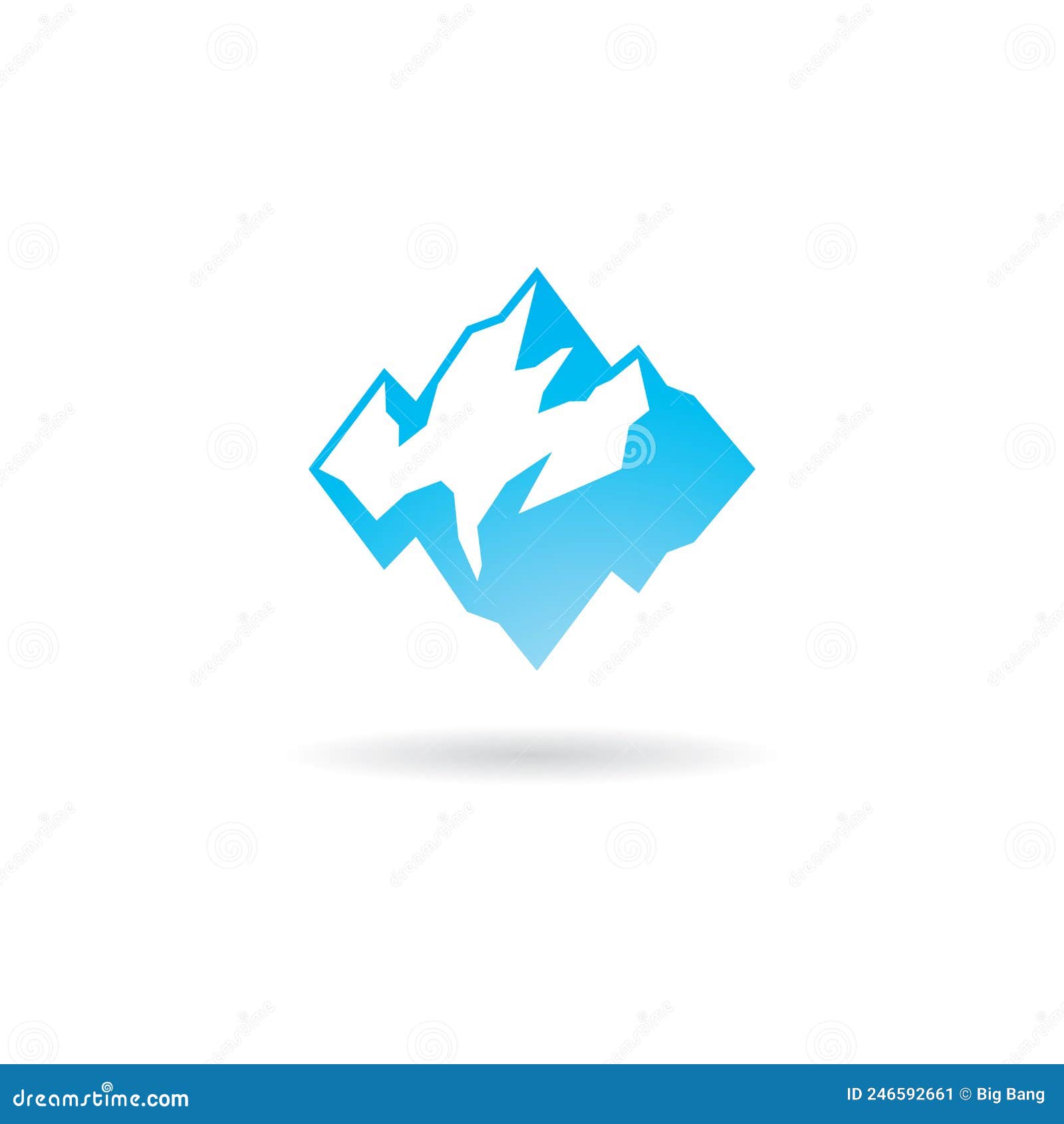 Iceberg Logo Illustration in Isolated White Background Stock Vector ...