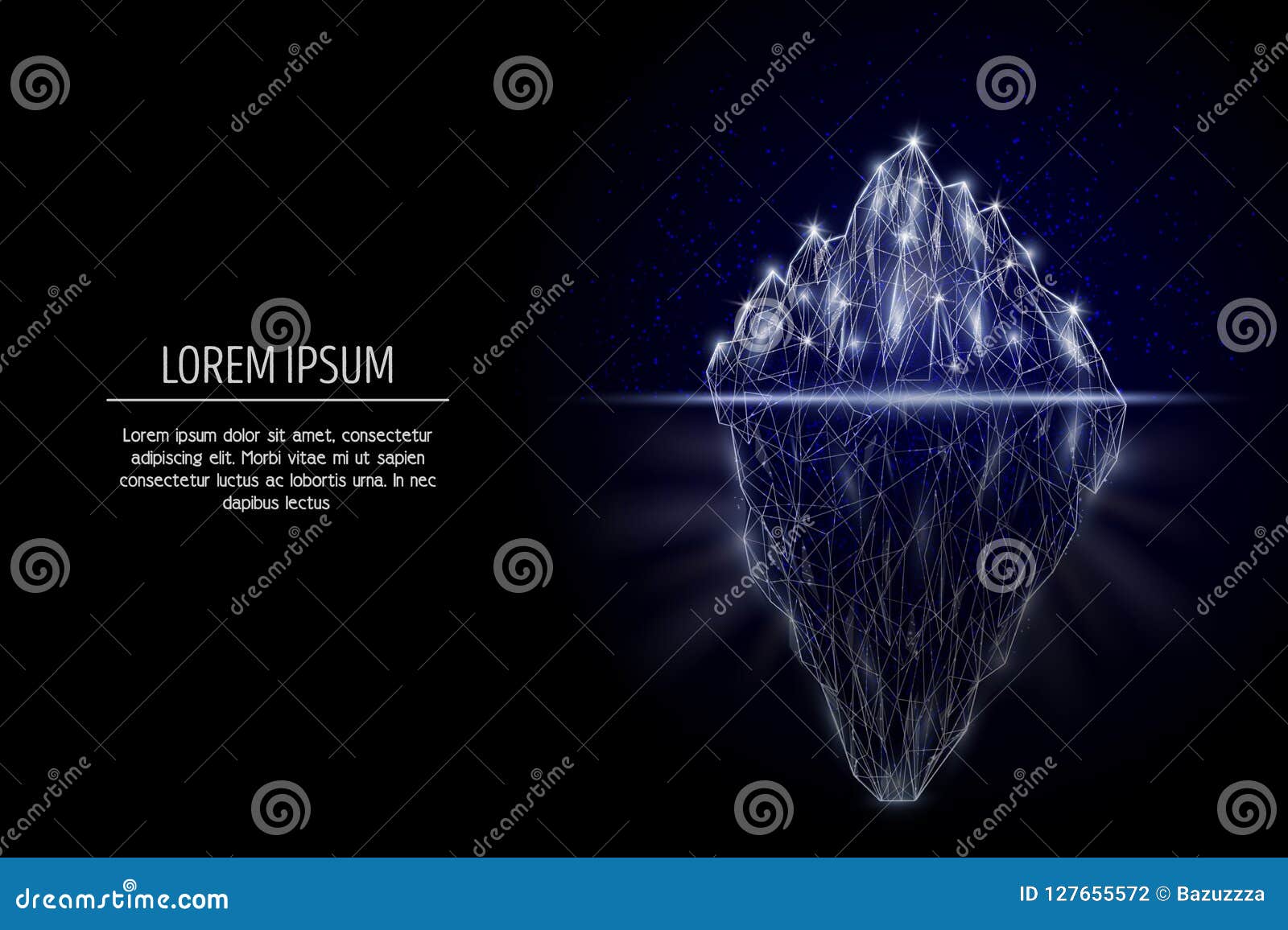 Iceberg Vector Geometric Polygonal Art Style Design Stock Vector ...