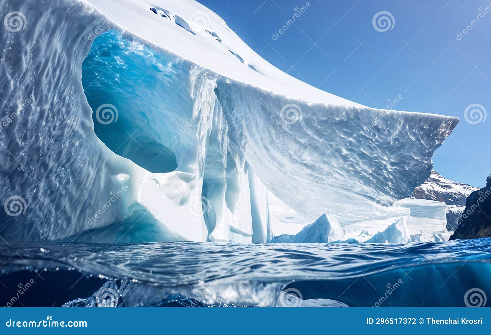 Iceberg a Majestic World Above and Below Stock Illustration ...