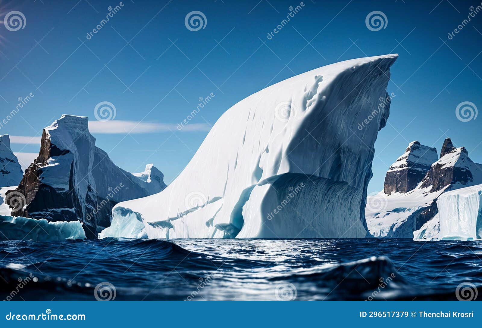 Iceberg a Majestic World Above and Below Stock Illustration ...
