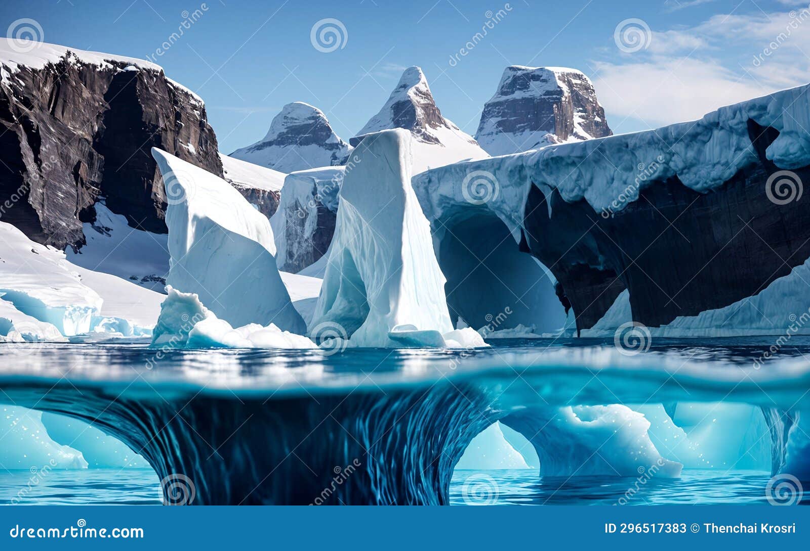Iceberg a Majestic World Above and Below Stock Illustration ...