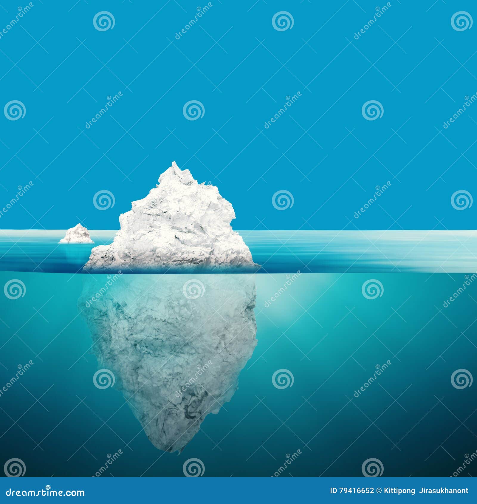 Iceberg Model Of System Thinking Is An Illustration Of A Blue Mountain ...