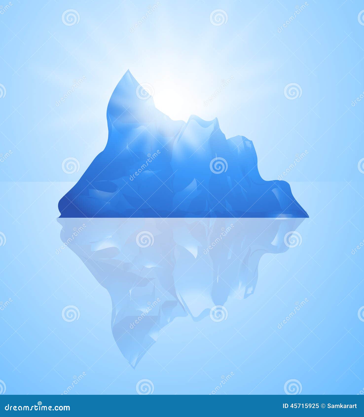 Iceberg at Morning -Vector stock vector. Illustration of vector - 45715925