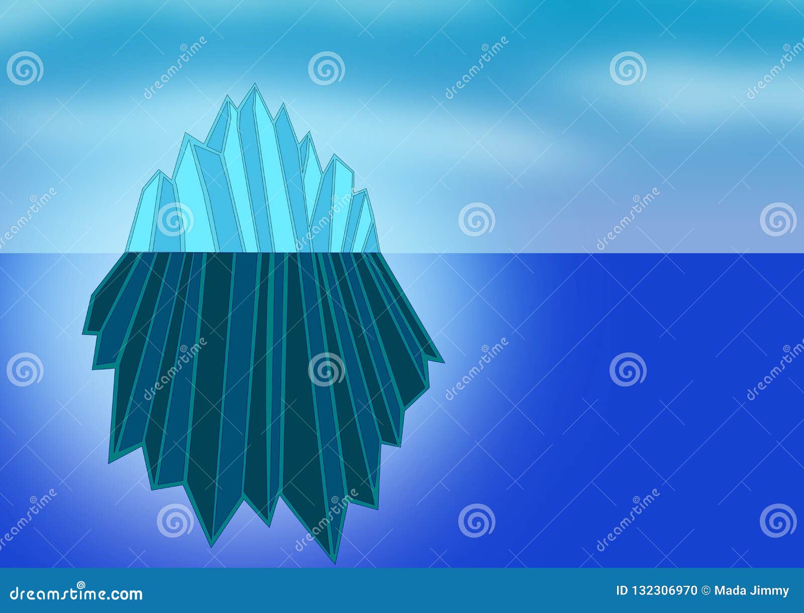 Ice berg illustration stock illustration. Illustration of nature ...