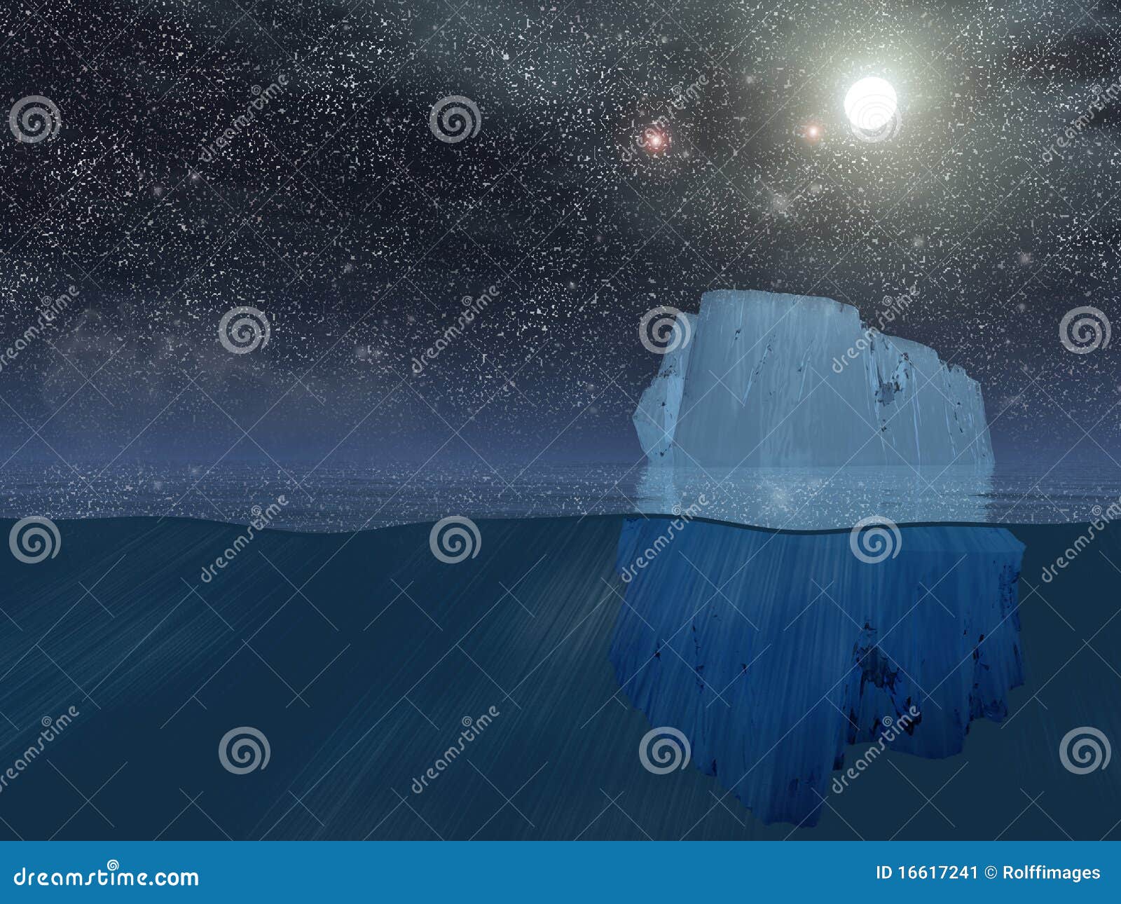 Iceberg In Night Sky, Stock Photography | CartoonDealer.com #55011722