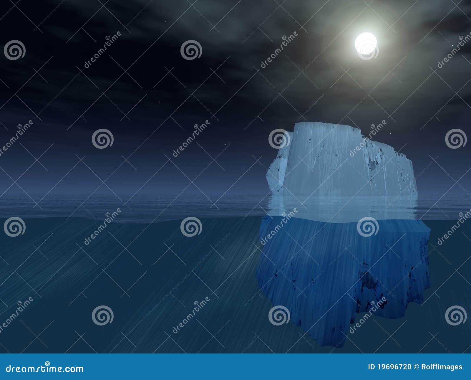 An Iceberg At Night At Sea Stars Milky Way Aurora Borealis In The Sky ...