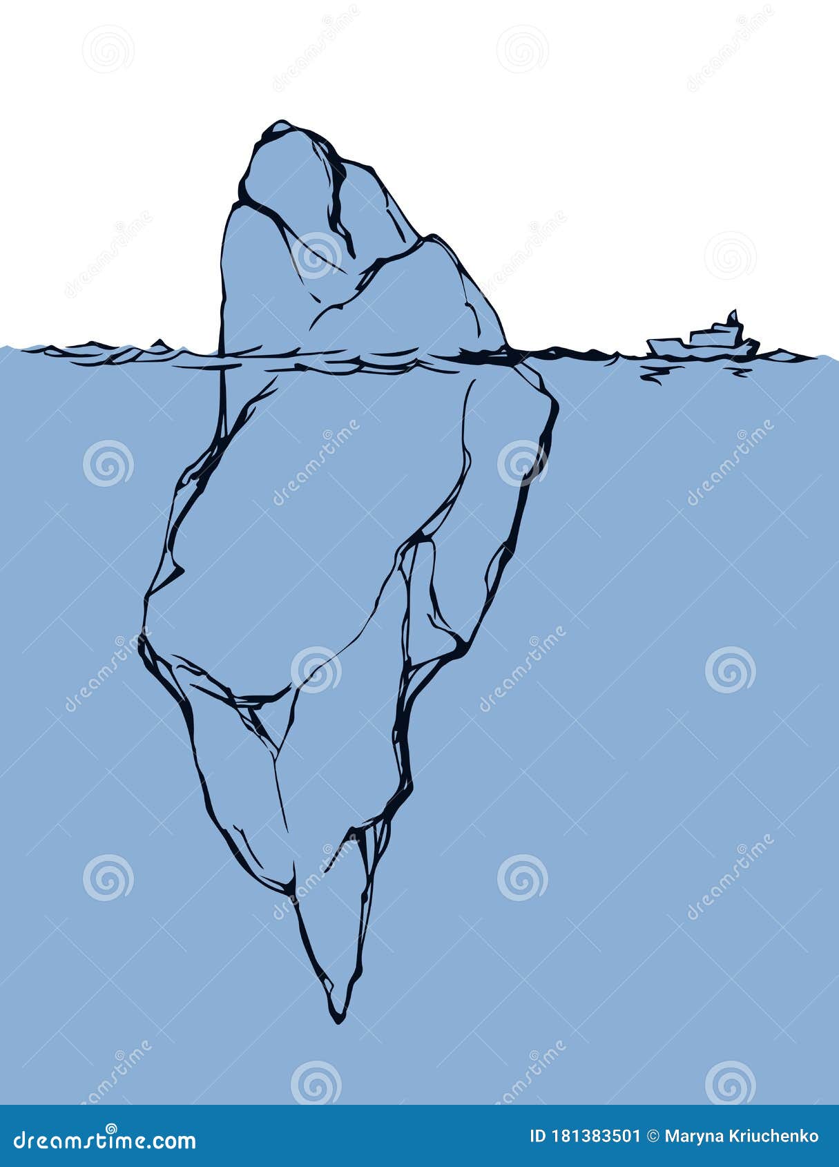Iceberg Line Drawing