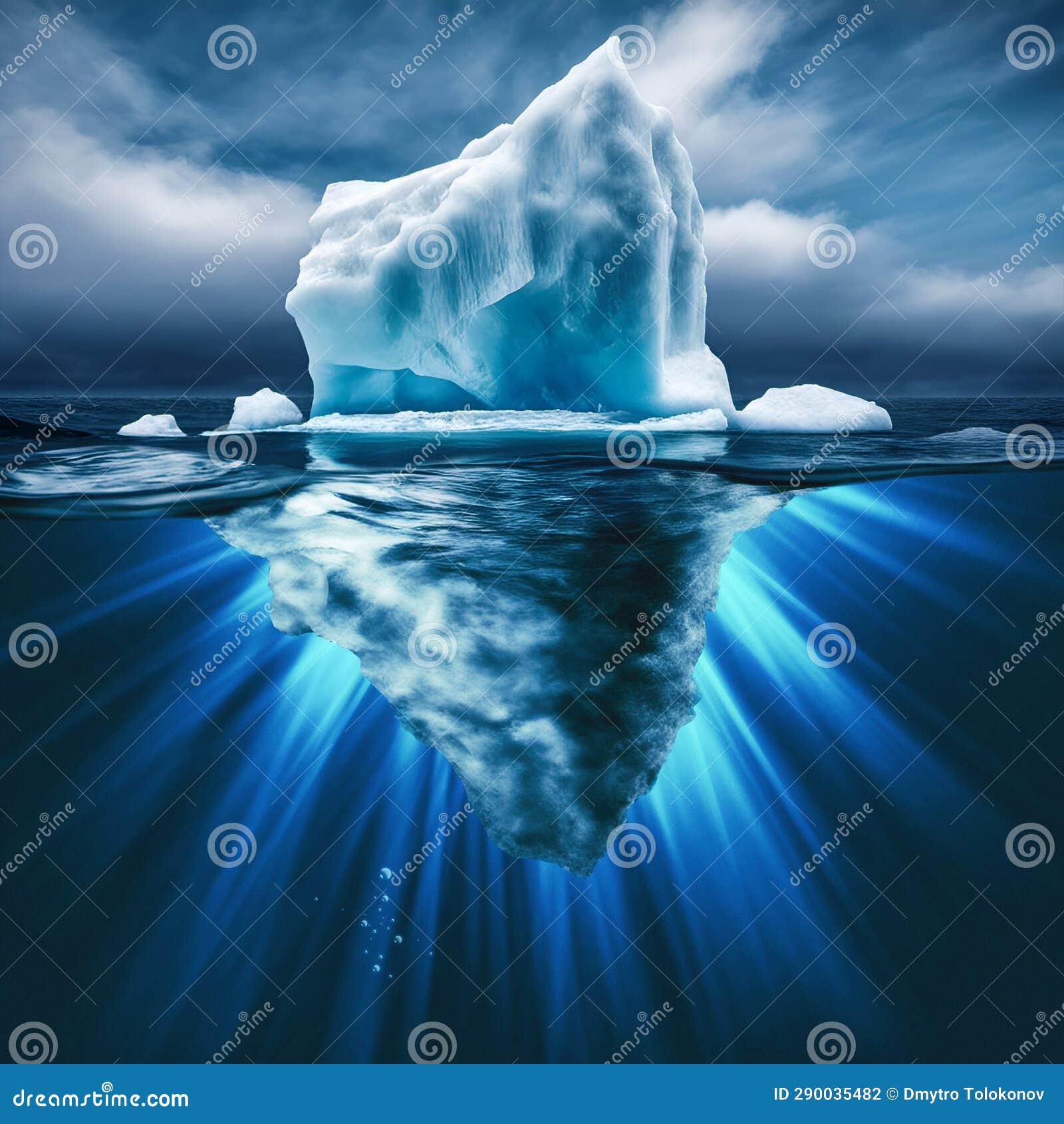 Iceberg in the Open Ocean, Abstract Natural Backgrounds Stock Photo ...