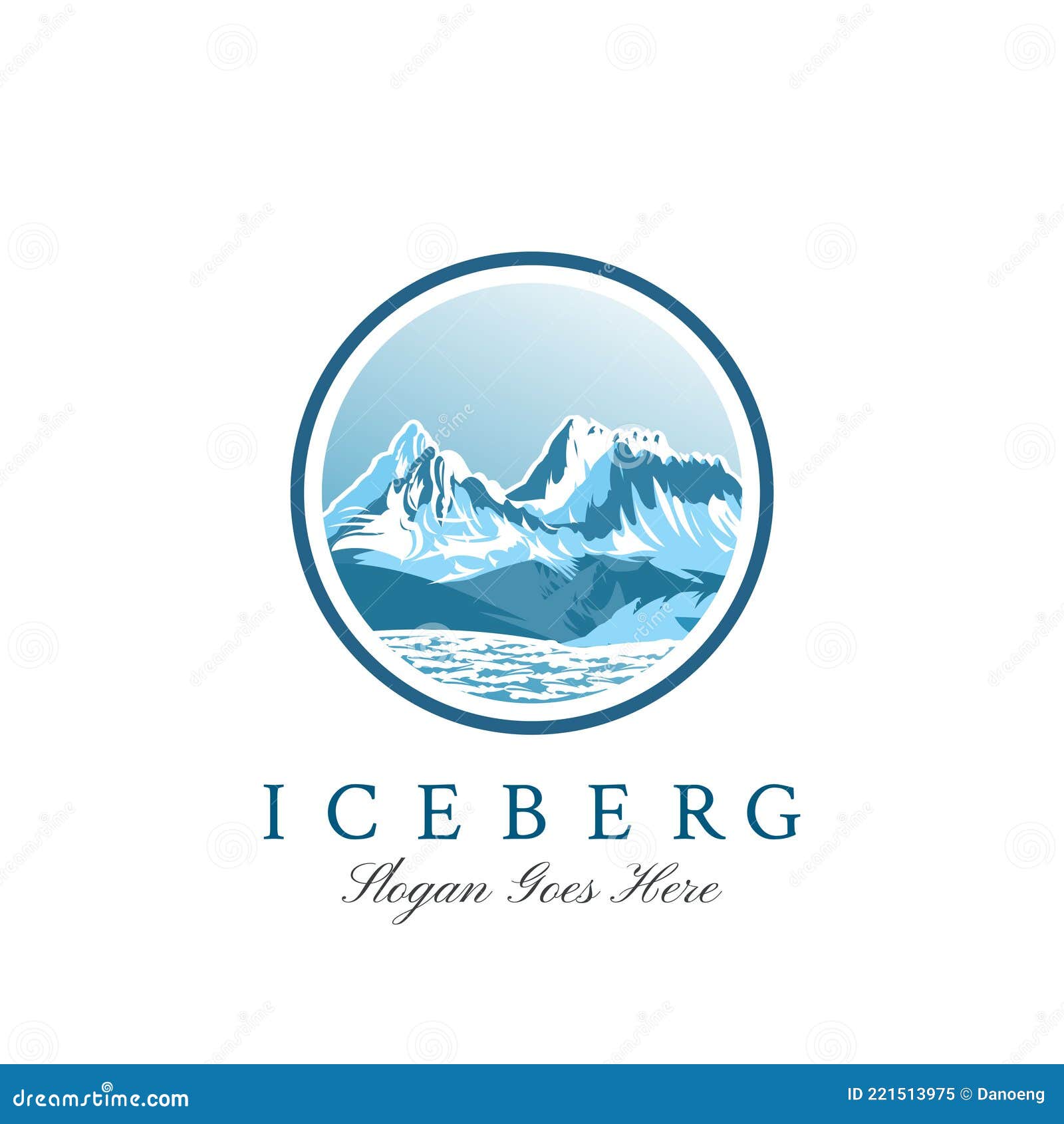 Iceberg Polar Ice Mountain Logo Design Stock Vector - Illustration of ...