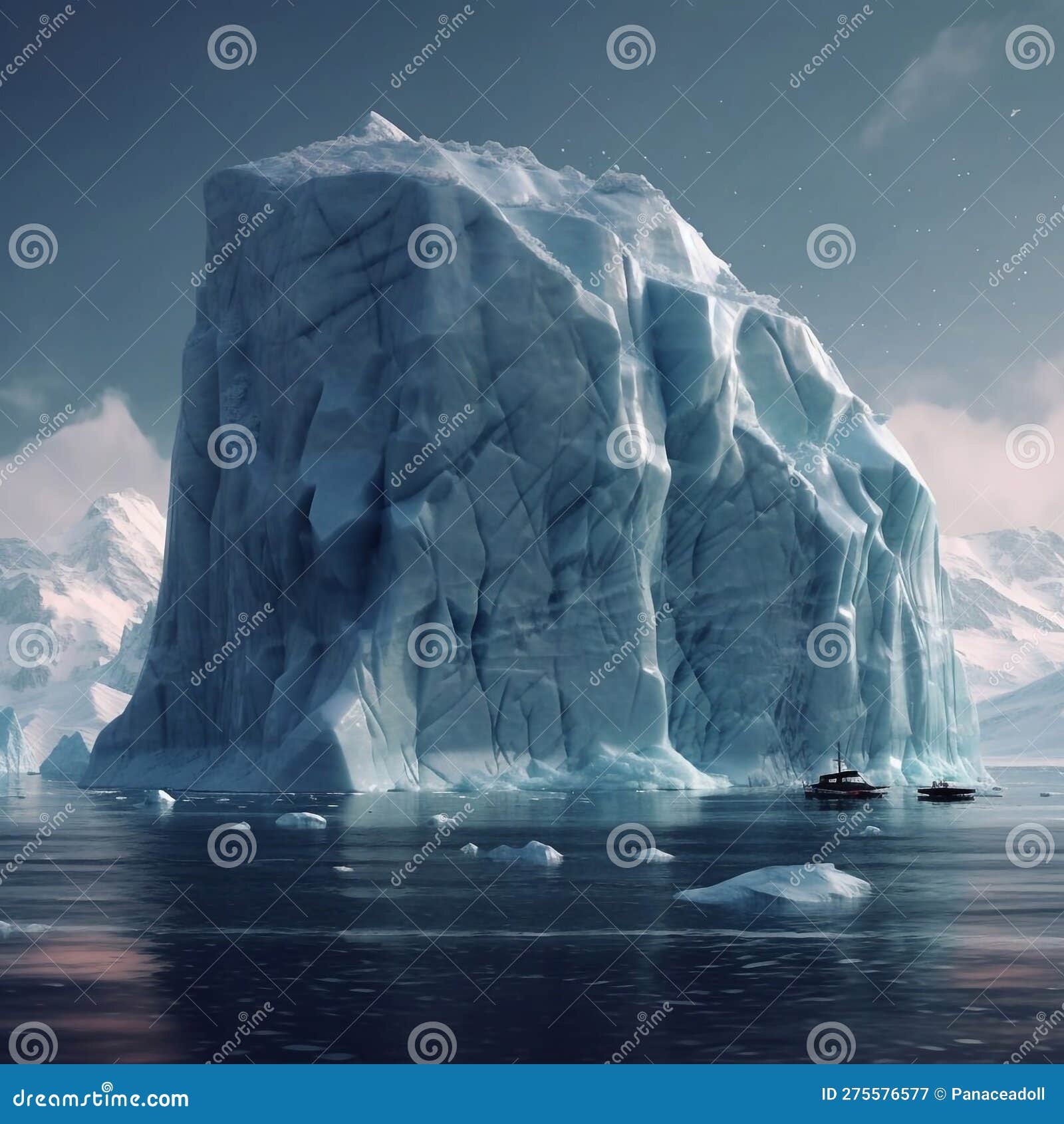 Iceberg in polar regions stock illustration. Illustration of arctic ...