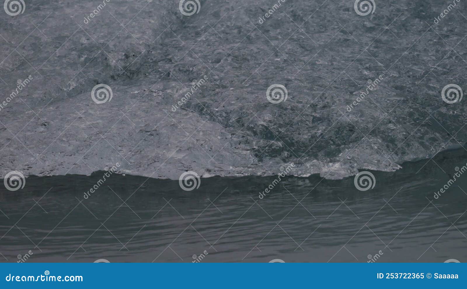 Iceberg Sinking Slowly into the Cold Waters. Stock Video - Video of ...