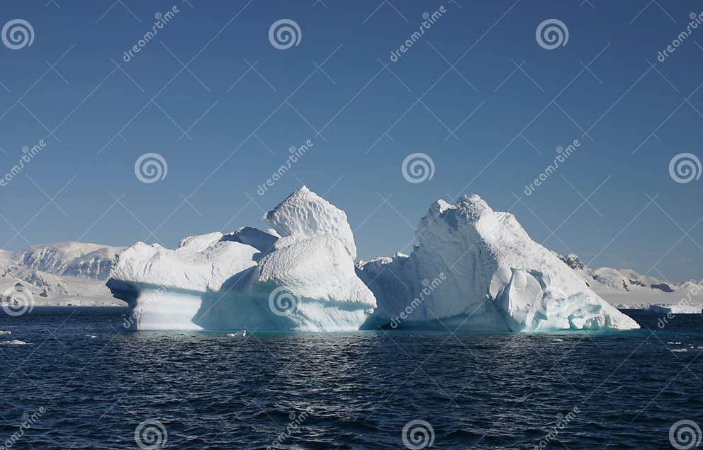 Iceberg in Sunlight with Landscape Stock Photo - Image of bright ...