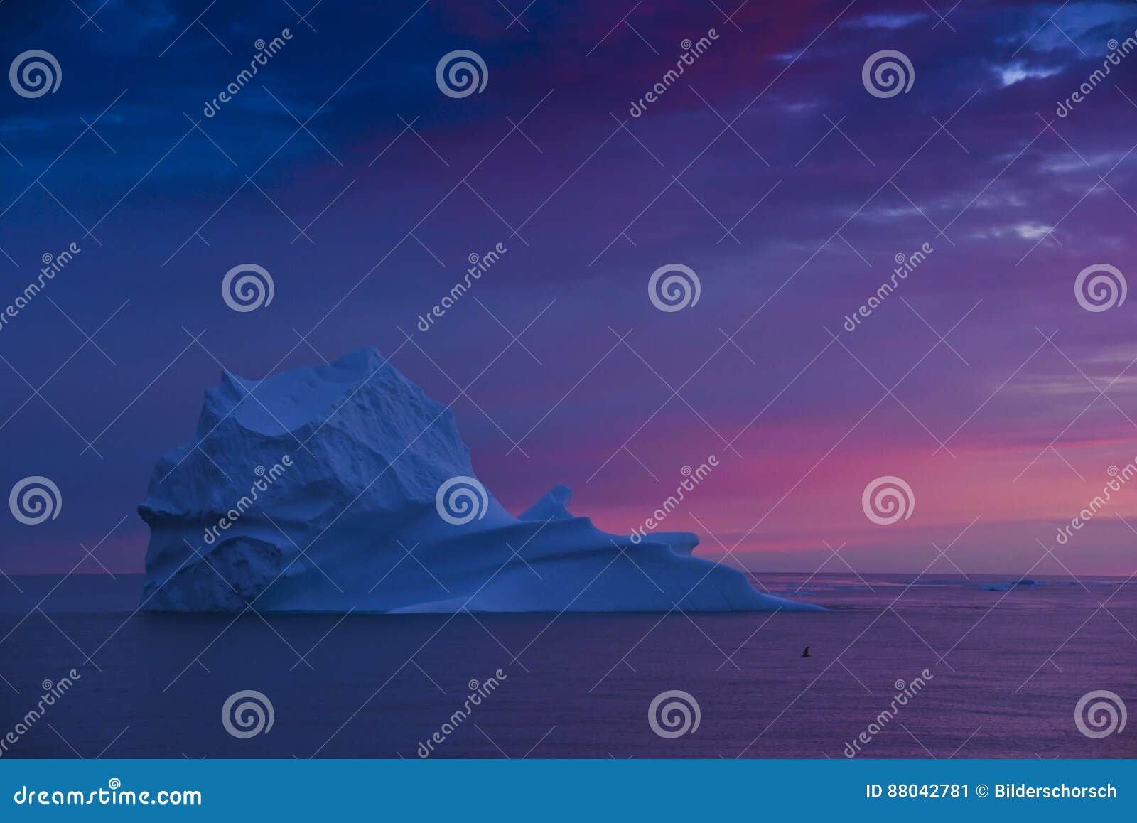 Iceberg after sunset stock image. Image of dusk, dawn - 88042781