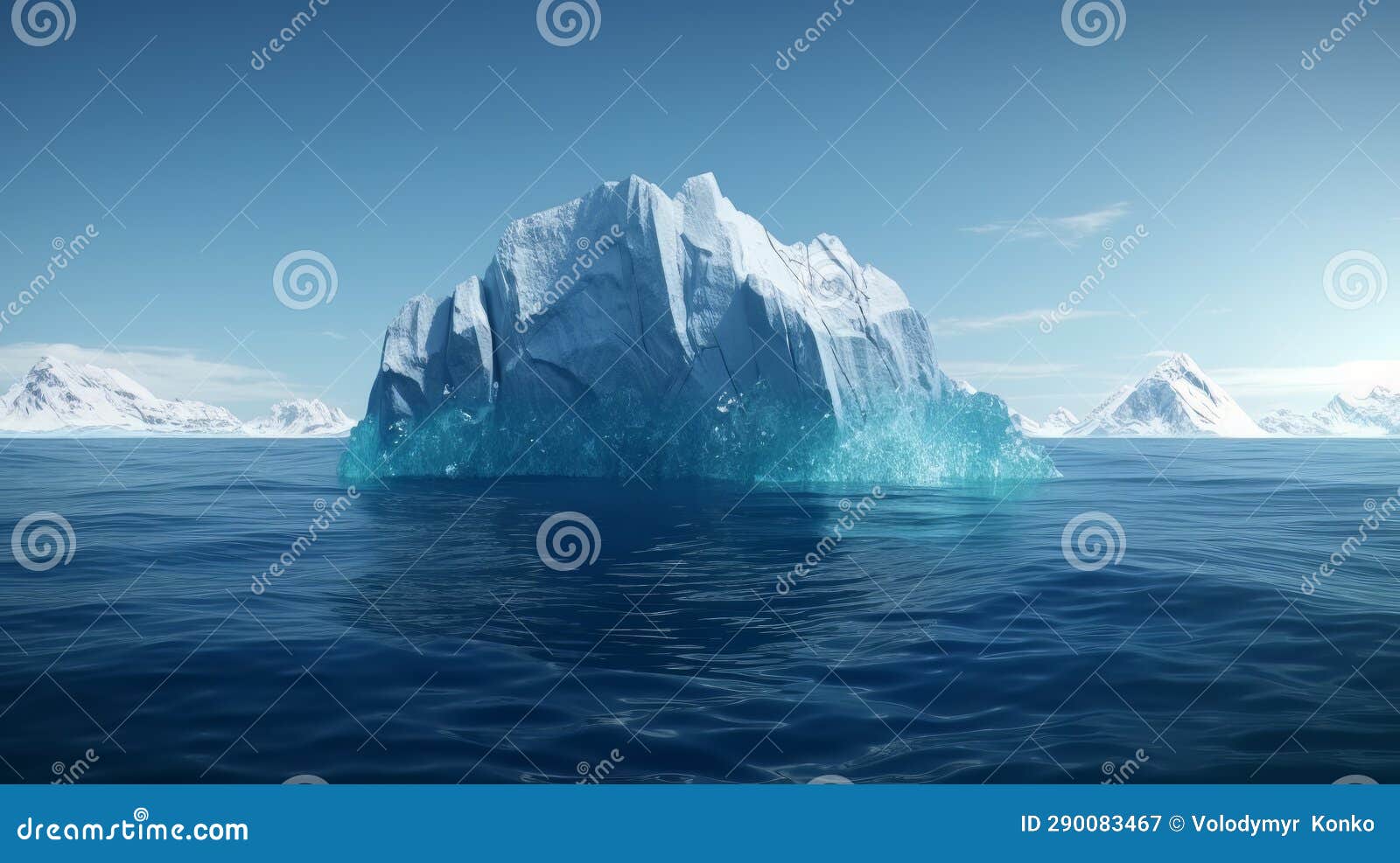 Iceberg Under the Sea Ultra Realistic. Generative Ai Stock Image ...