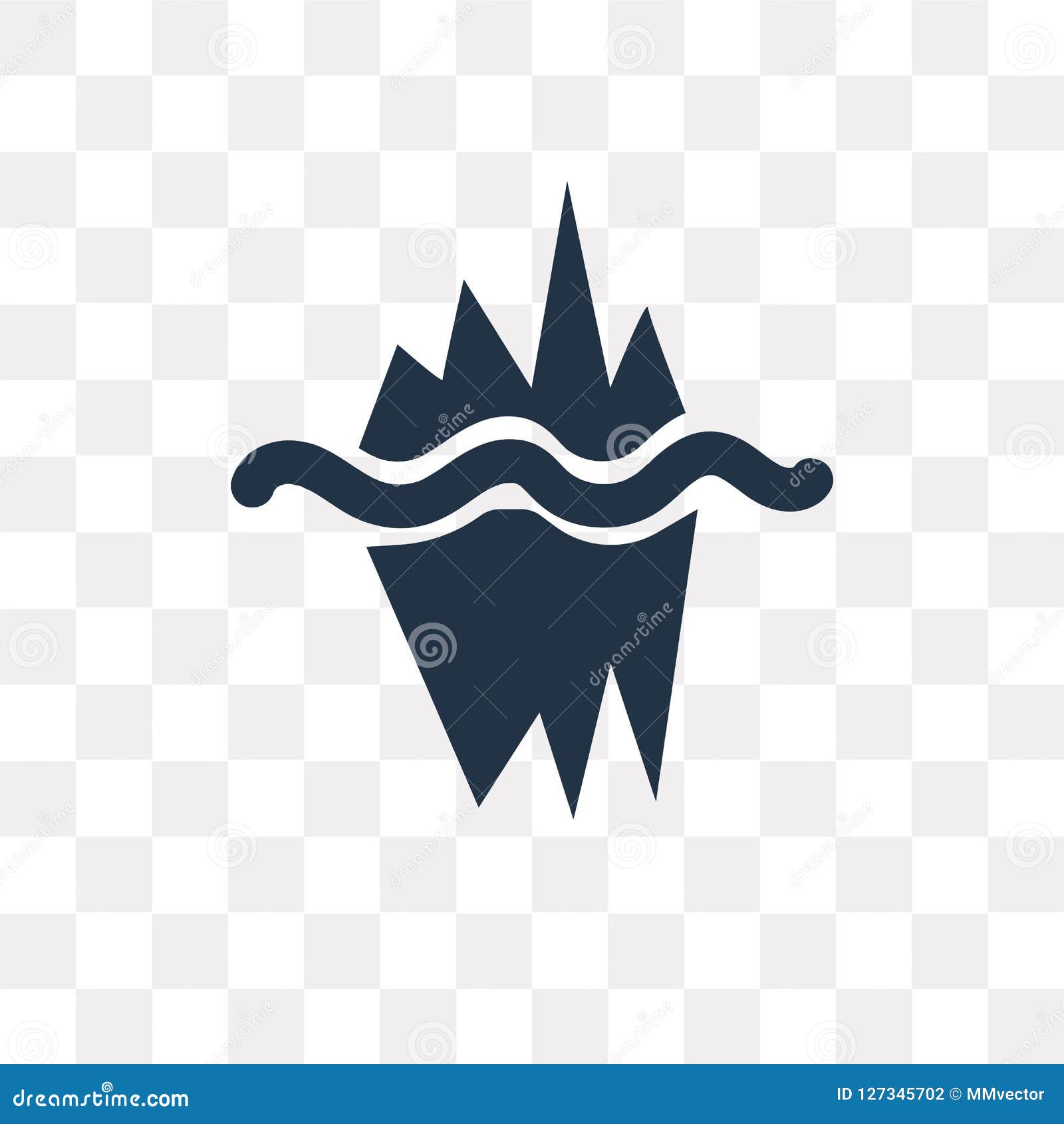 Iceberg Vector Icon Isolated on Transparent Background, Iceberg Stock ...