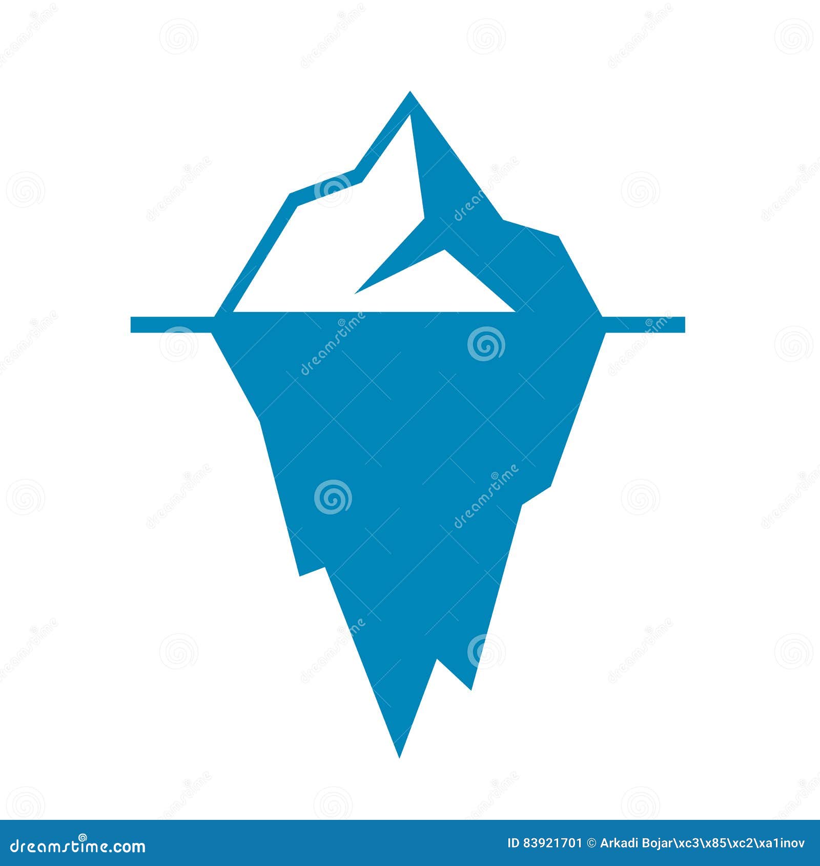 Iceberg vector icon stock vector. Illustration of hidden - 83921701