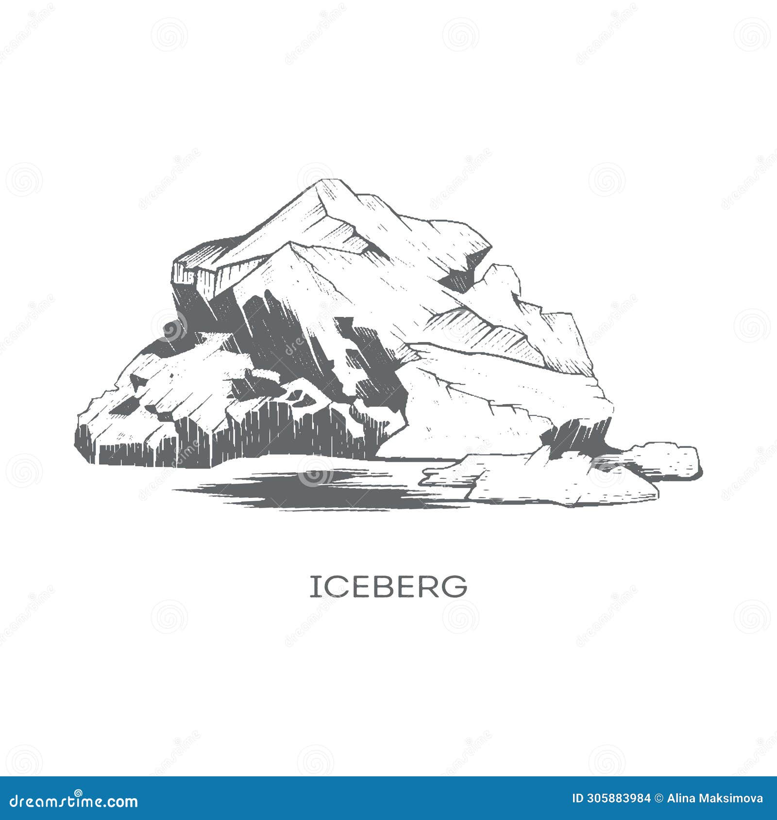 Iceberg Vector Illustration. Stock Illustration - Illustration of ...