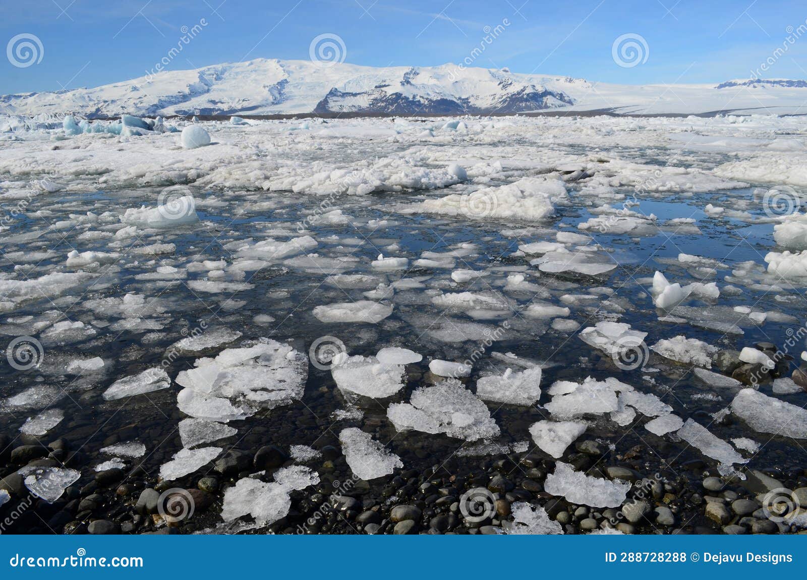 Icebergs and Ice Flow in the Summer Stock Photo - Image of global, flow ...