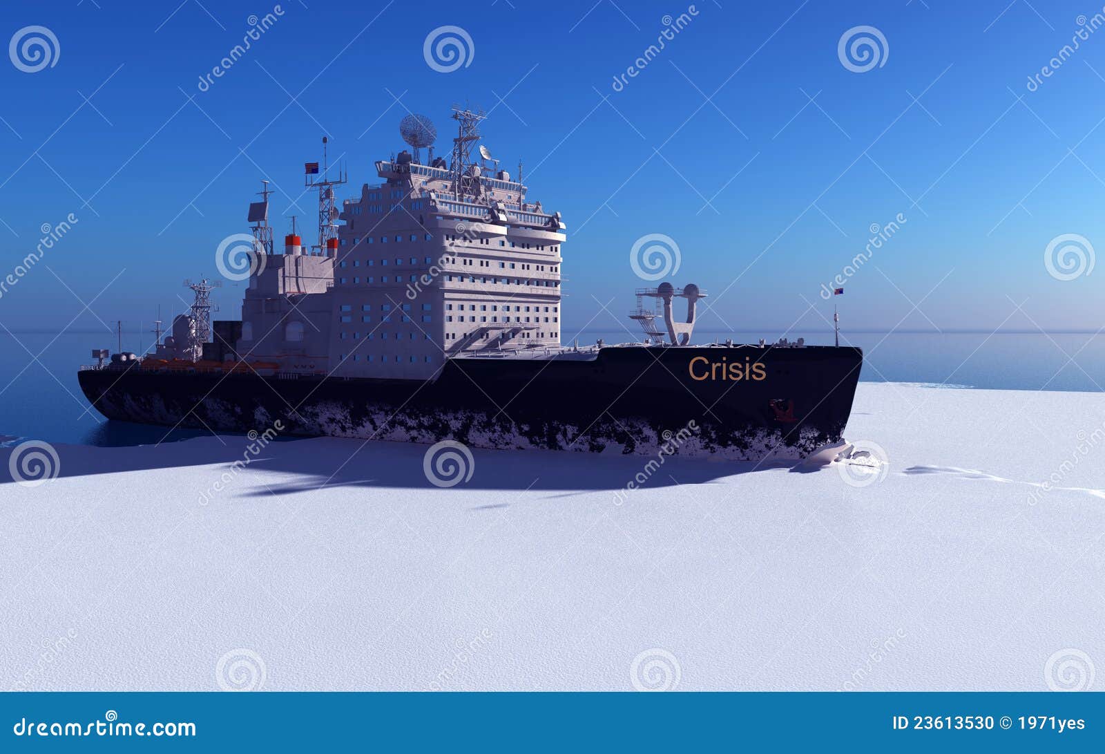 Icebreaker stock illustration. Illustration of ocean - 23613530
