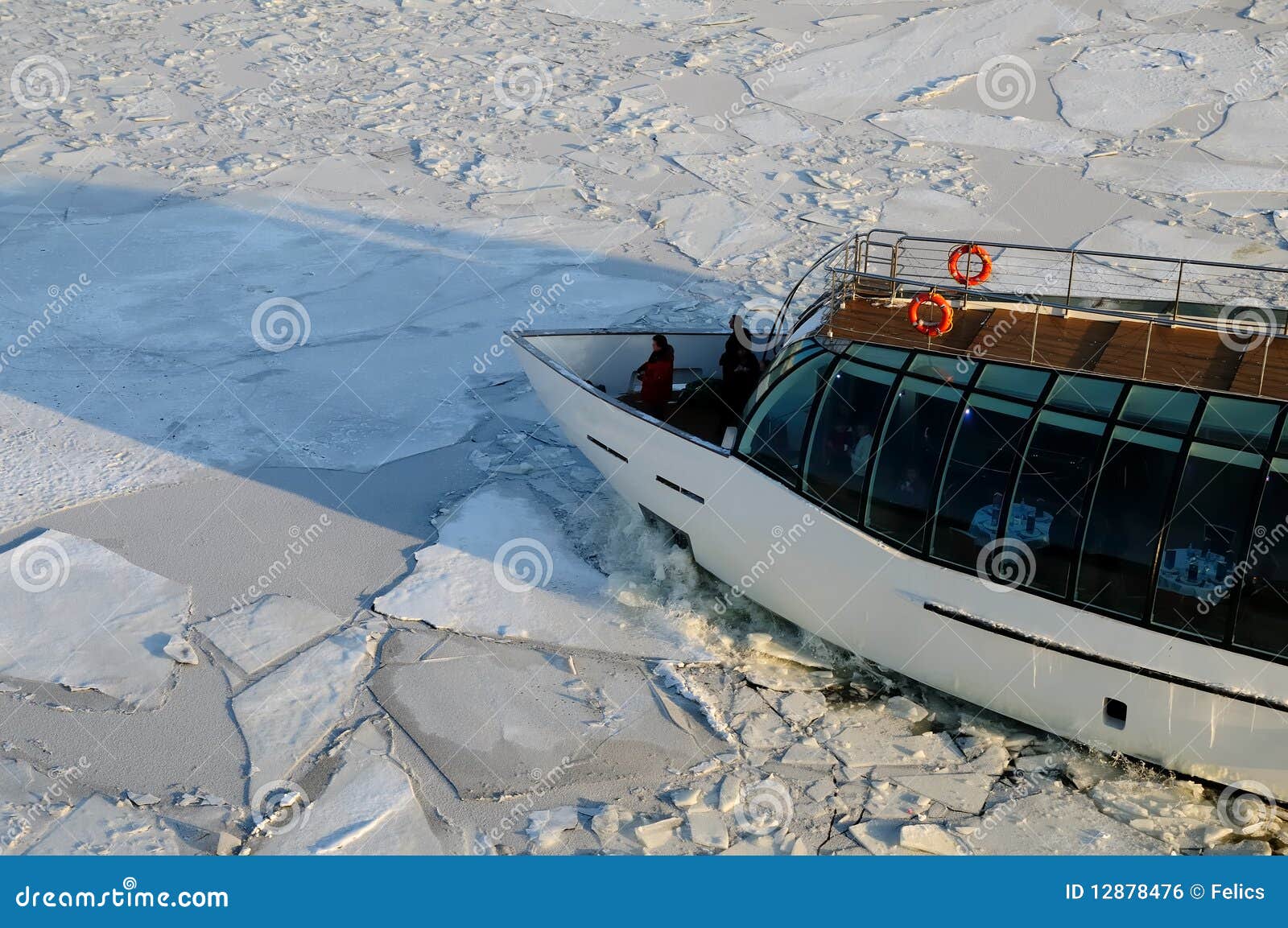 Icebreaker breaks the ice stock photo. Image of relaxation - 12878476